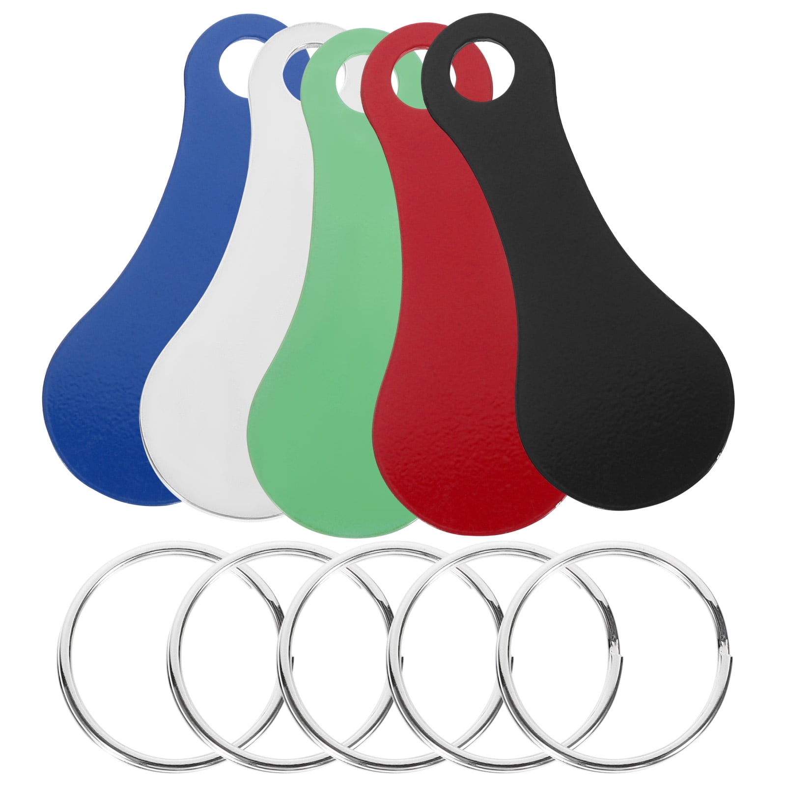 ADDHAT 5pcs Colored Shopping Trolley Tokens Keyring Set Portable ...