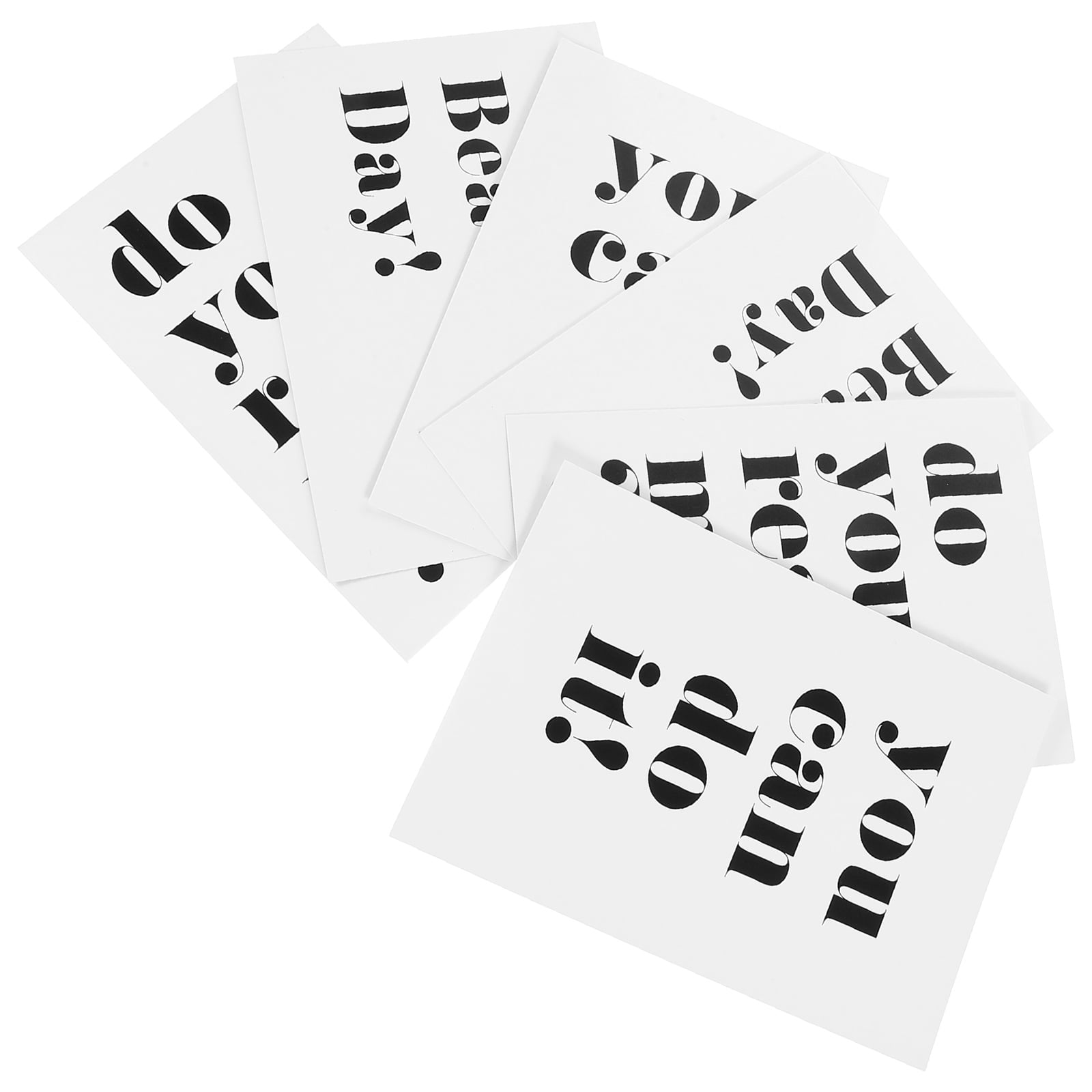 ADDHAT 6Pcs 5.93X4.17X0.04in Camouflage English Alphabet Cards for ...