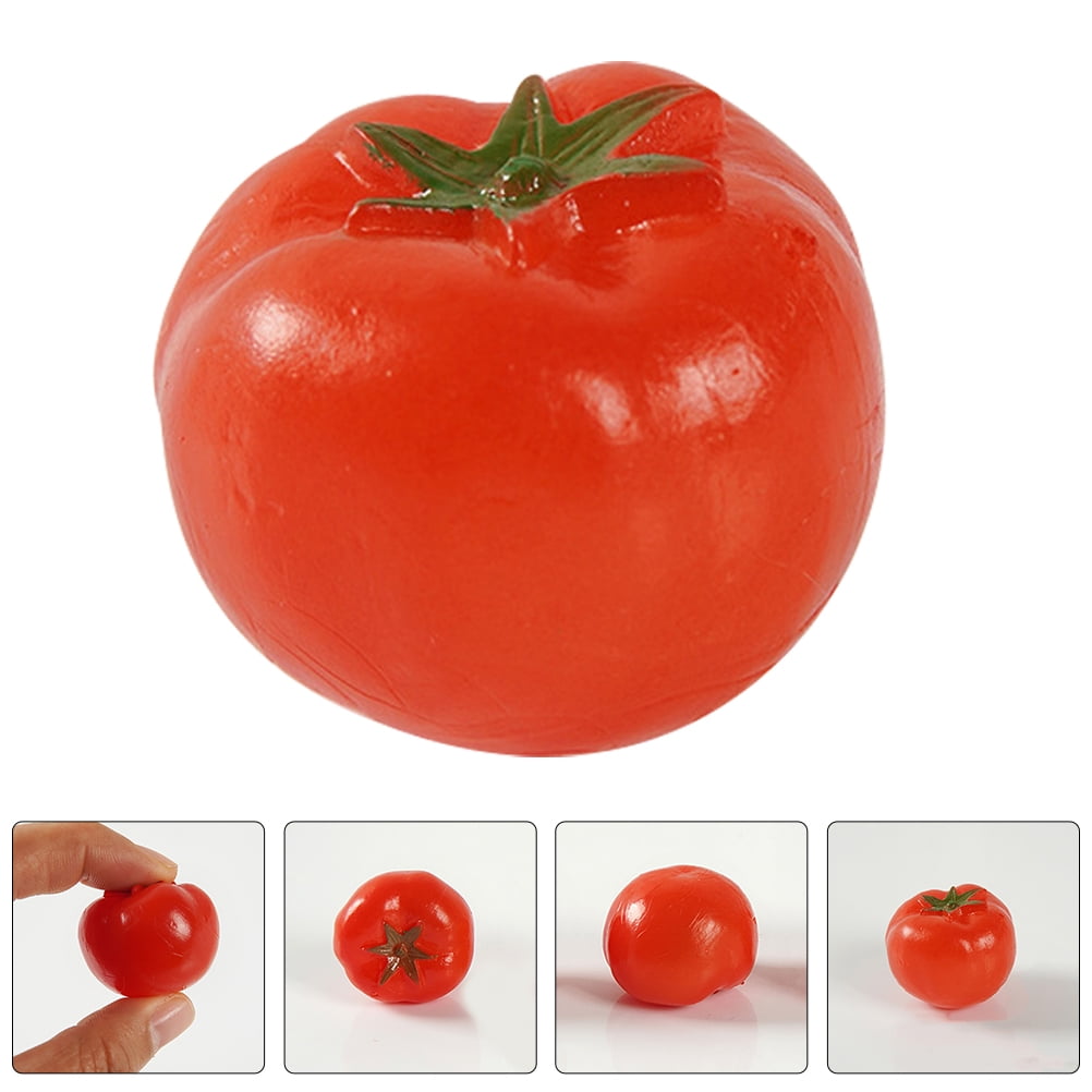 ADDHAT 6Pcs Artificial Fruits Decors Red Round Cherry Tomato Model For ...
