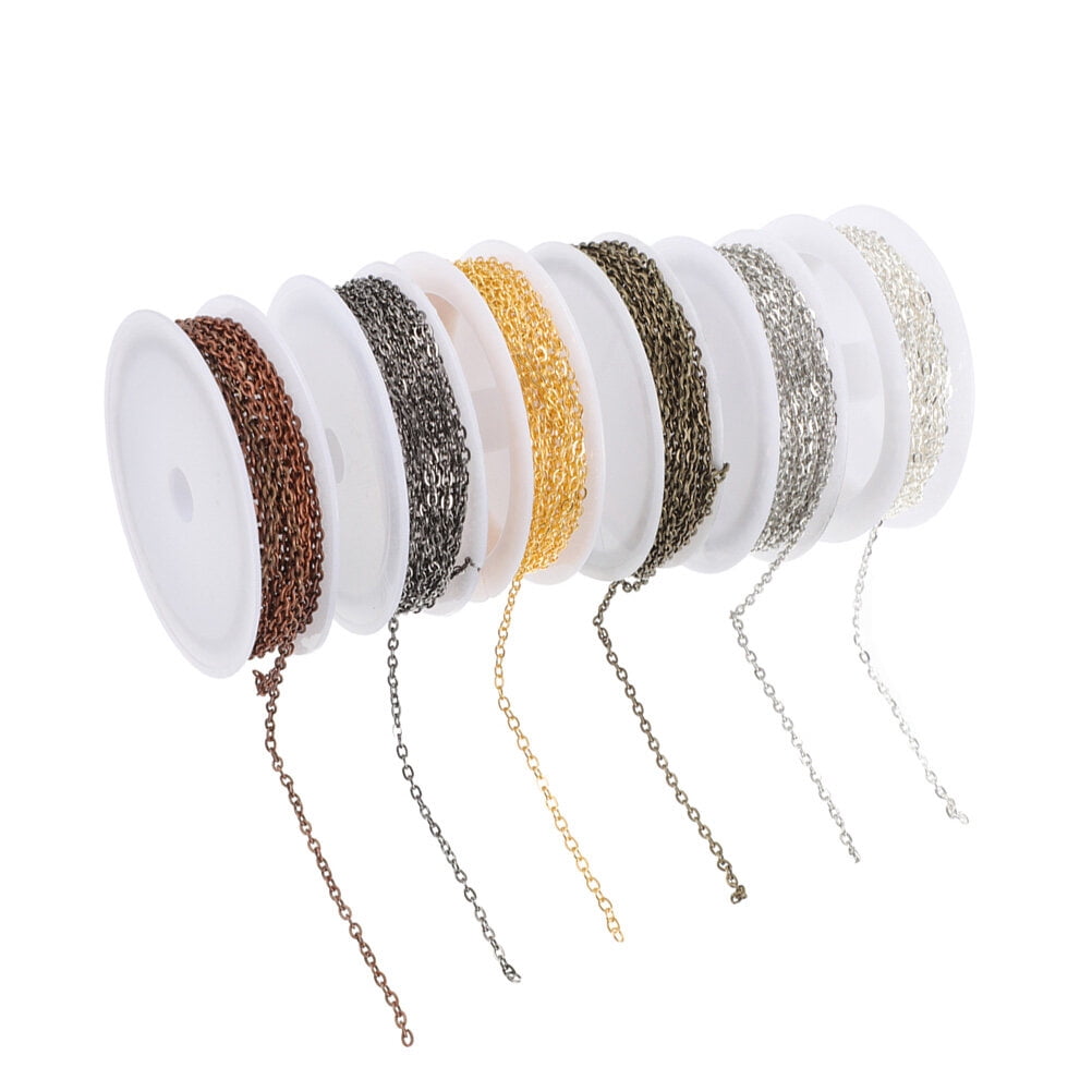 ADDHAT 6Pcs Assorted Color Decorative Chains Durable DIY Jewelry Making ...