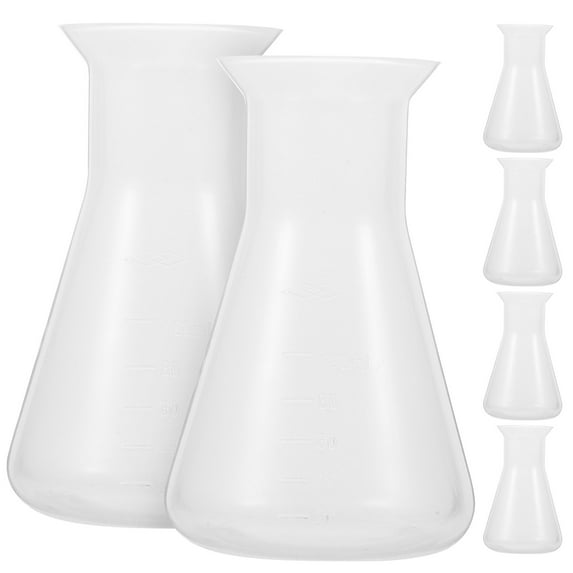 ADDHAT Erlenmeyer Flask Set Transparent PP Lab Flasks for Storage and ...