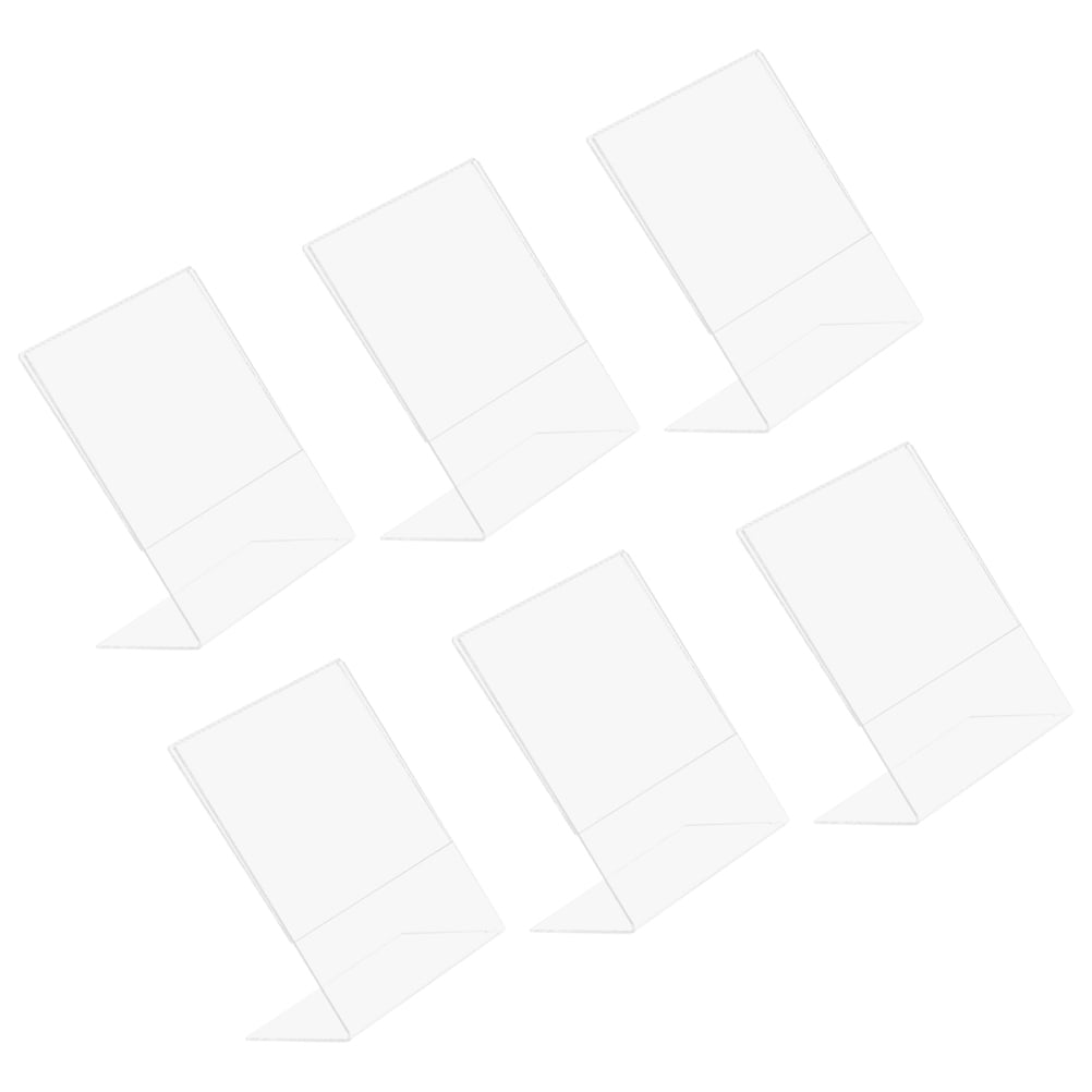 ADDHAT Set of 6 Clear Acrylic Standing Sign Holders for Restaurants ...