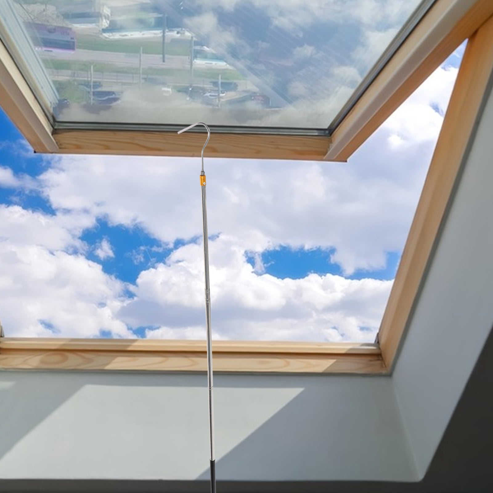 ADDHAT Attic Pull Down System 1Set Ladder Roof Hook Telescoping Pole ...