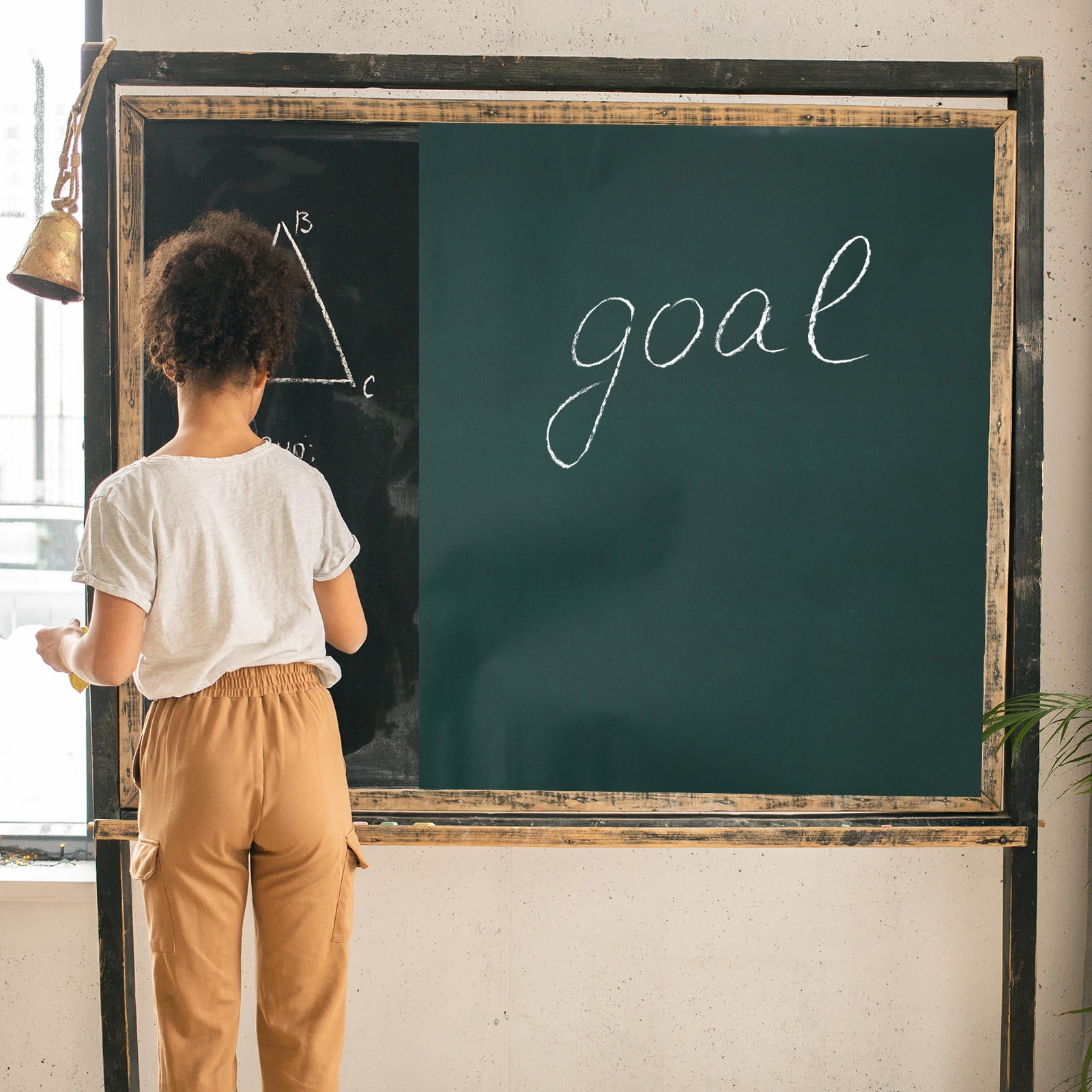 ADDHAT Green Chalkboard Wall Decal Addhat PVC PP for Flat Surfaces ...