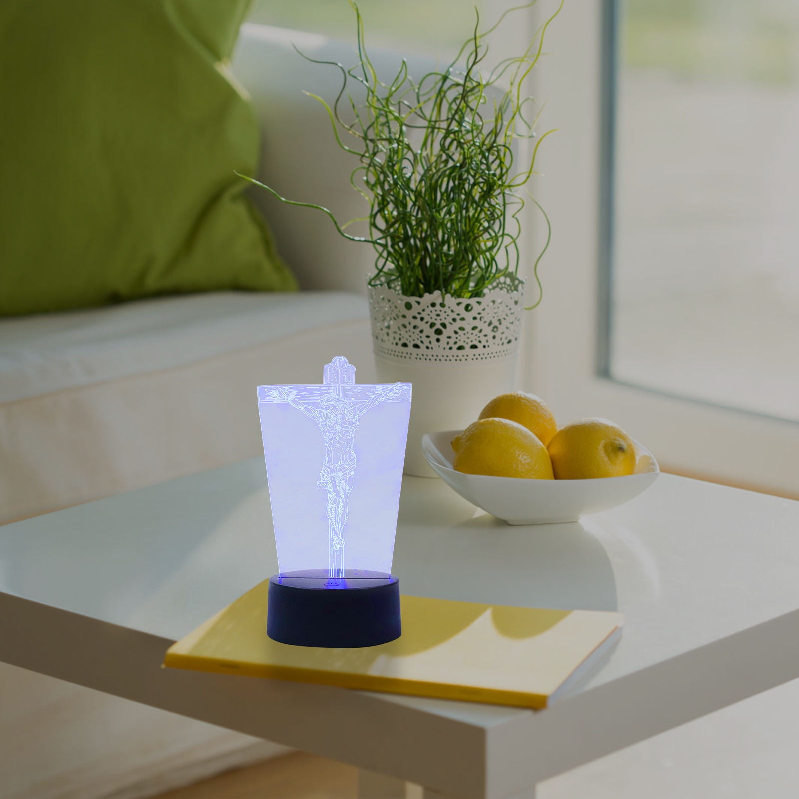 ADDHAT Bedside Night Lights Jesus Cross Night Light Multi 1Pcs ...