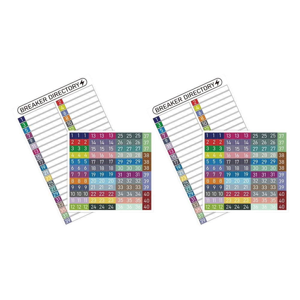 ADDHAT PVC Waterproof Circuit Box Labels Multi Color for Easy ...