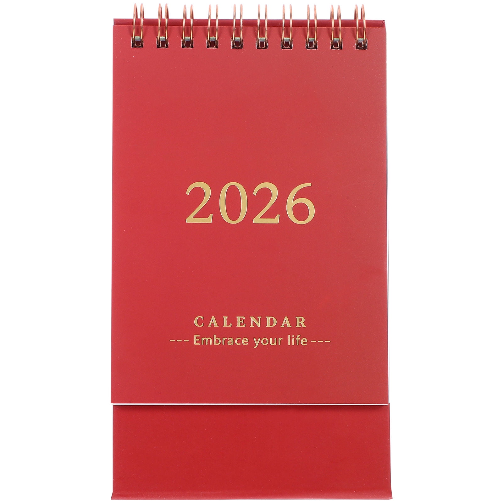 ADDHAT Monthly Planner Desktop Calendar Dark Red Paper Reminder ...