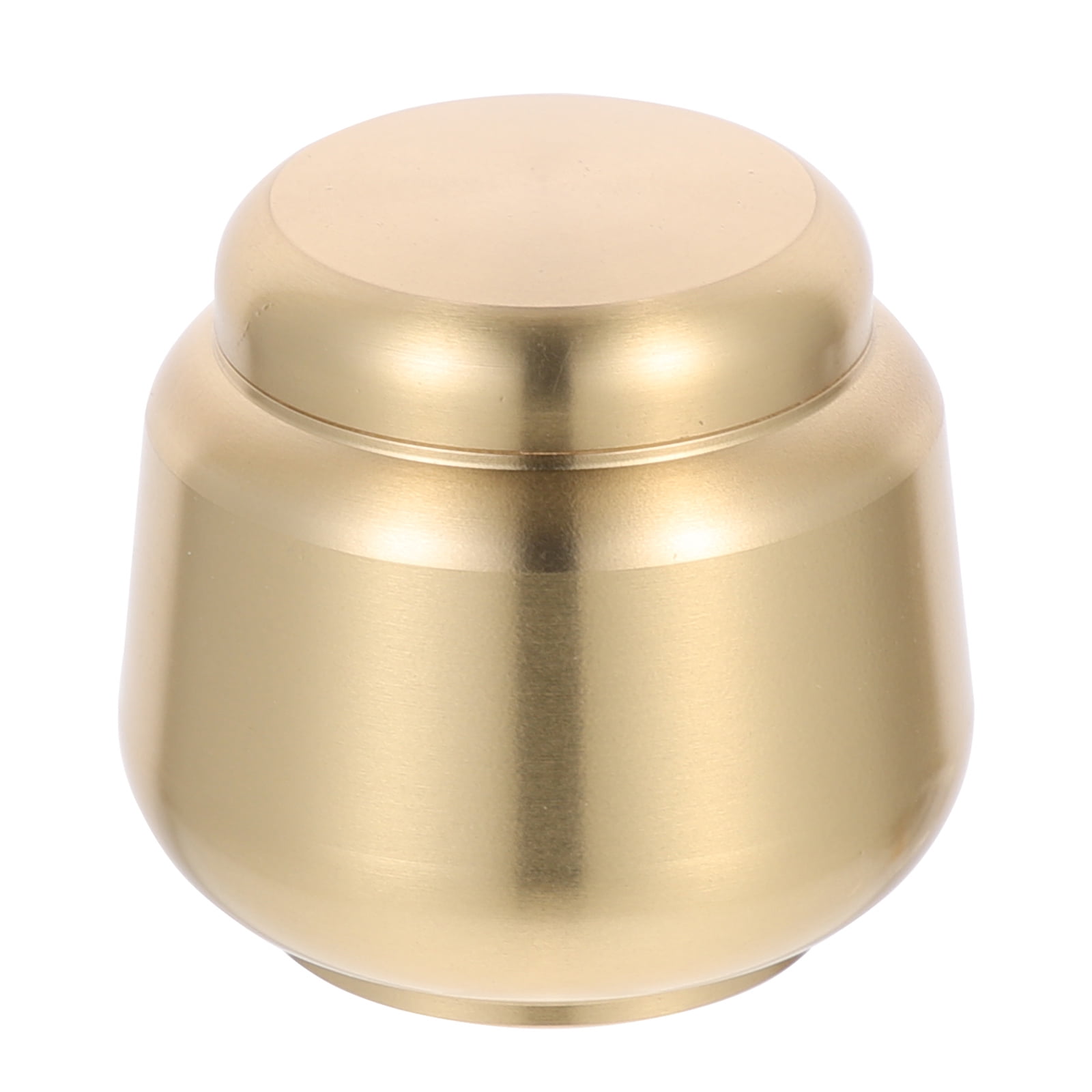 ADDHAT Copper Pet Urn Box Durable Golden Ashes Storage Jar for Memorial ...