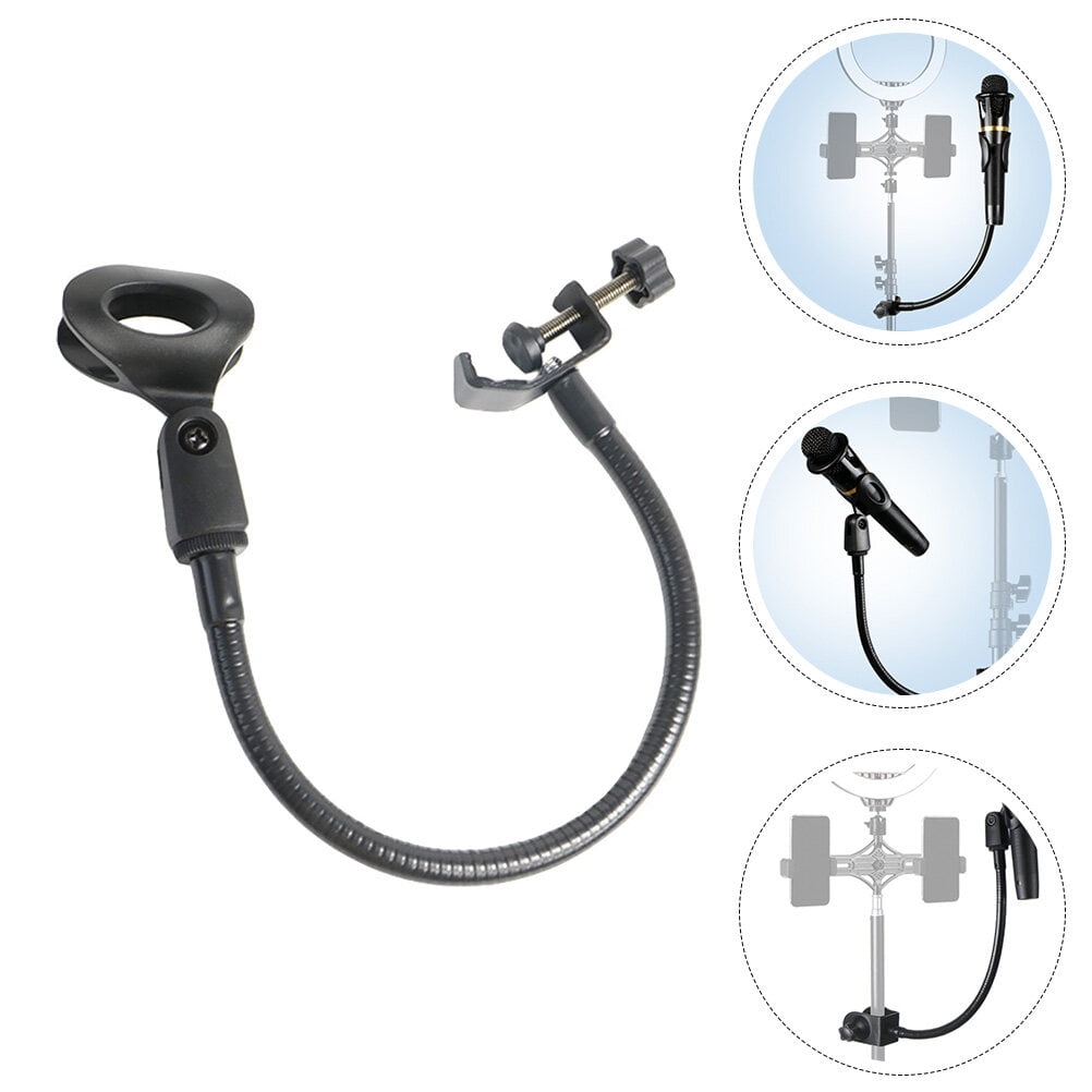 ADDHAT Addhat Universal Microphone Rack Black Metal for Podcasting ...