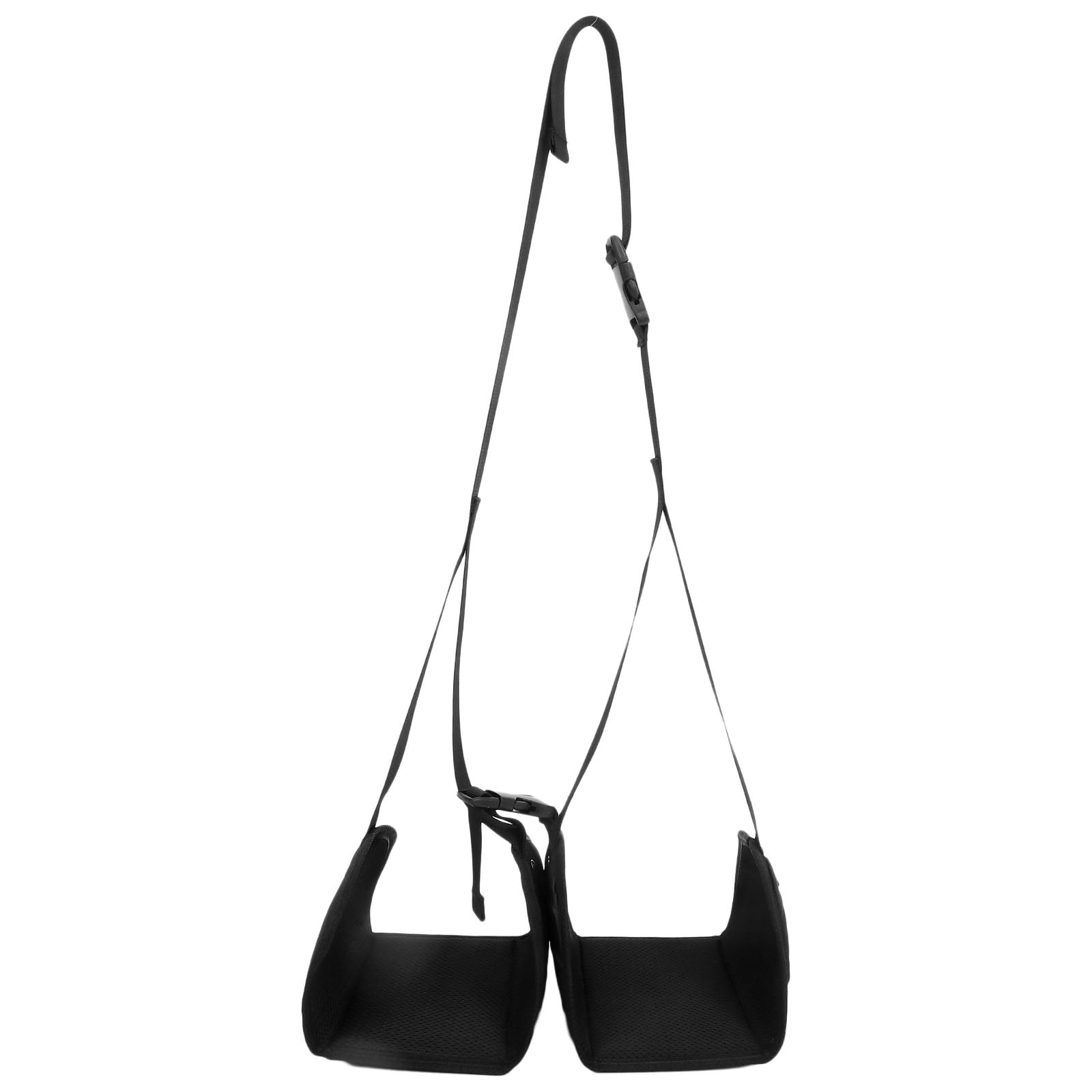 ADDHAT Portable Travel Footrest Black Comfortable Foot Hammock for ...