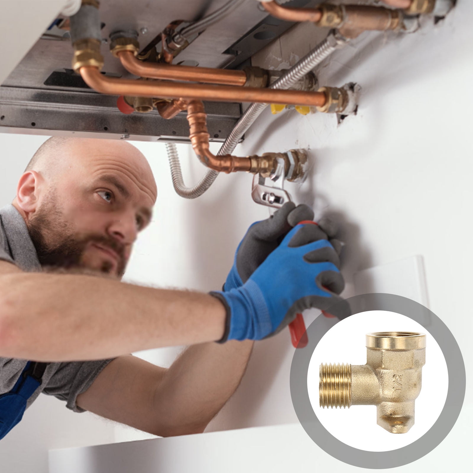 ADDHAT Golden Copper Pipe Elbow, Easy Installation for Various Water ...