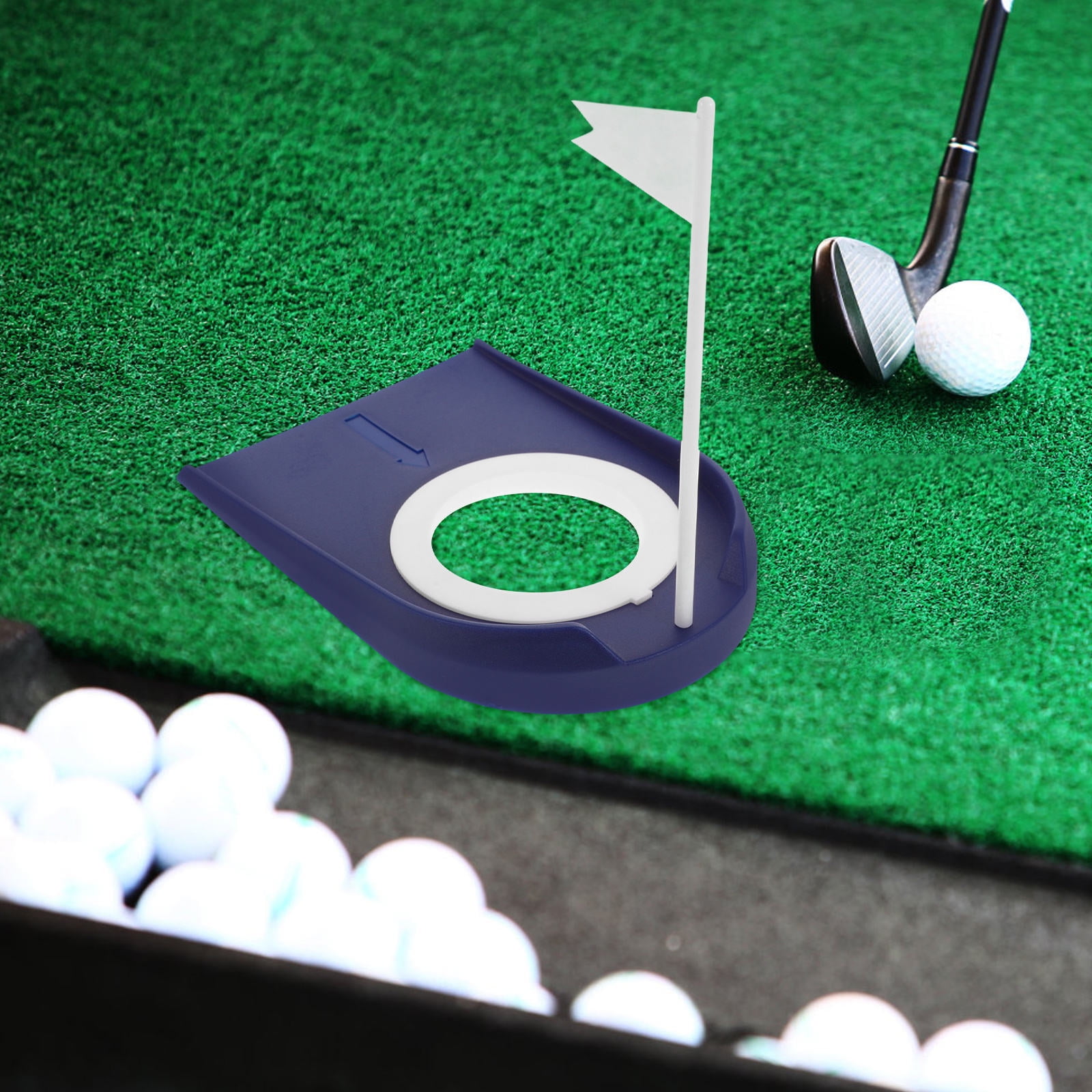 ADDHAT Golf Putting Practice Cup 1Pcs Blue Plastic for Indoor and ...