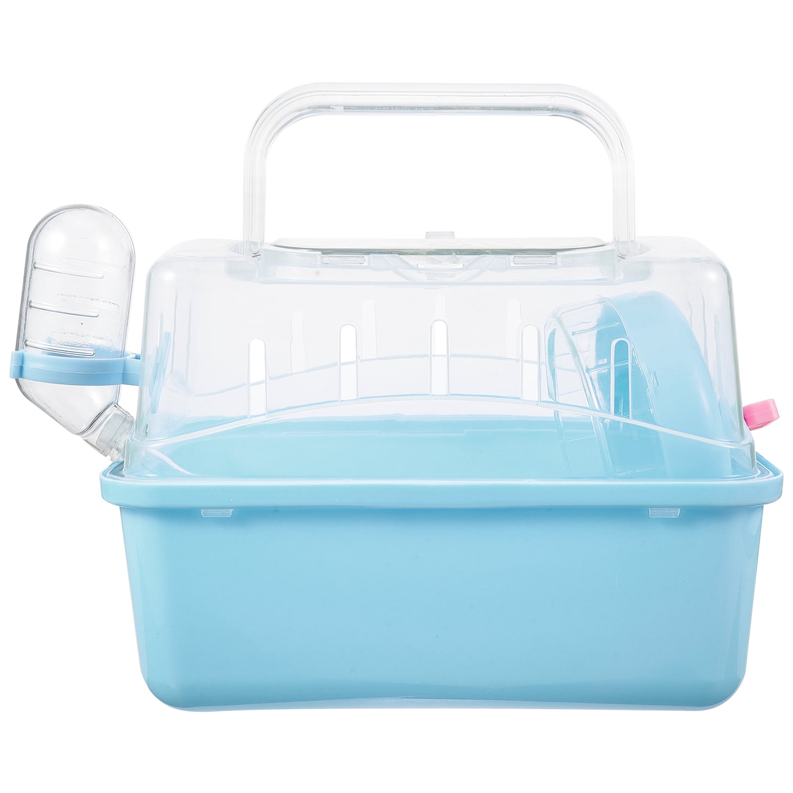 ADDHAT Sky-Blue Pet Carrier Case for Hamsters and Small Animals Plastic ...