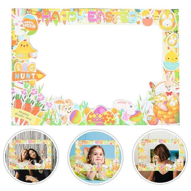 ADDHAT Easter Party Supplies Multi Color Paper Props for Picture Use ...