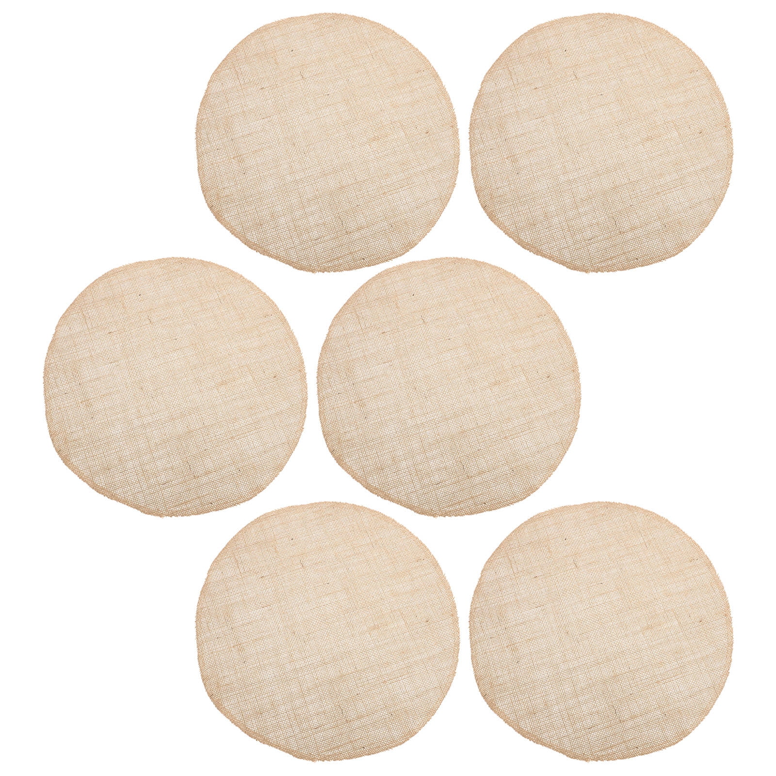 ADDHAT Jute Placemats for Home Decoration 6Pcs Round Table Mats with ...