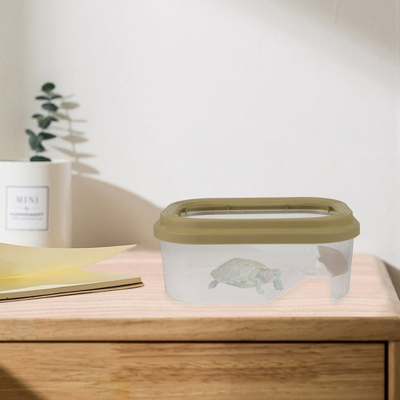 ADDHAT Large Turtle Tank With Basking Platform Durable Reptile Aquarium ...