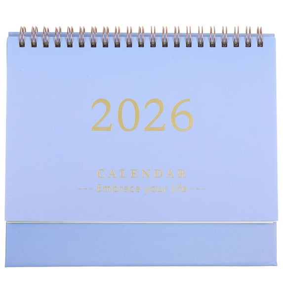 ADDHAT Lavender Small Desk Calendar 2026 Compact Foldable Standing Flip ...
