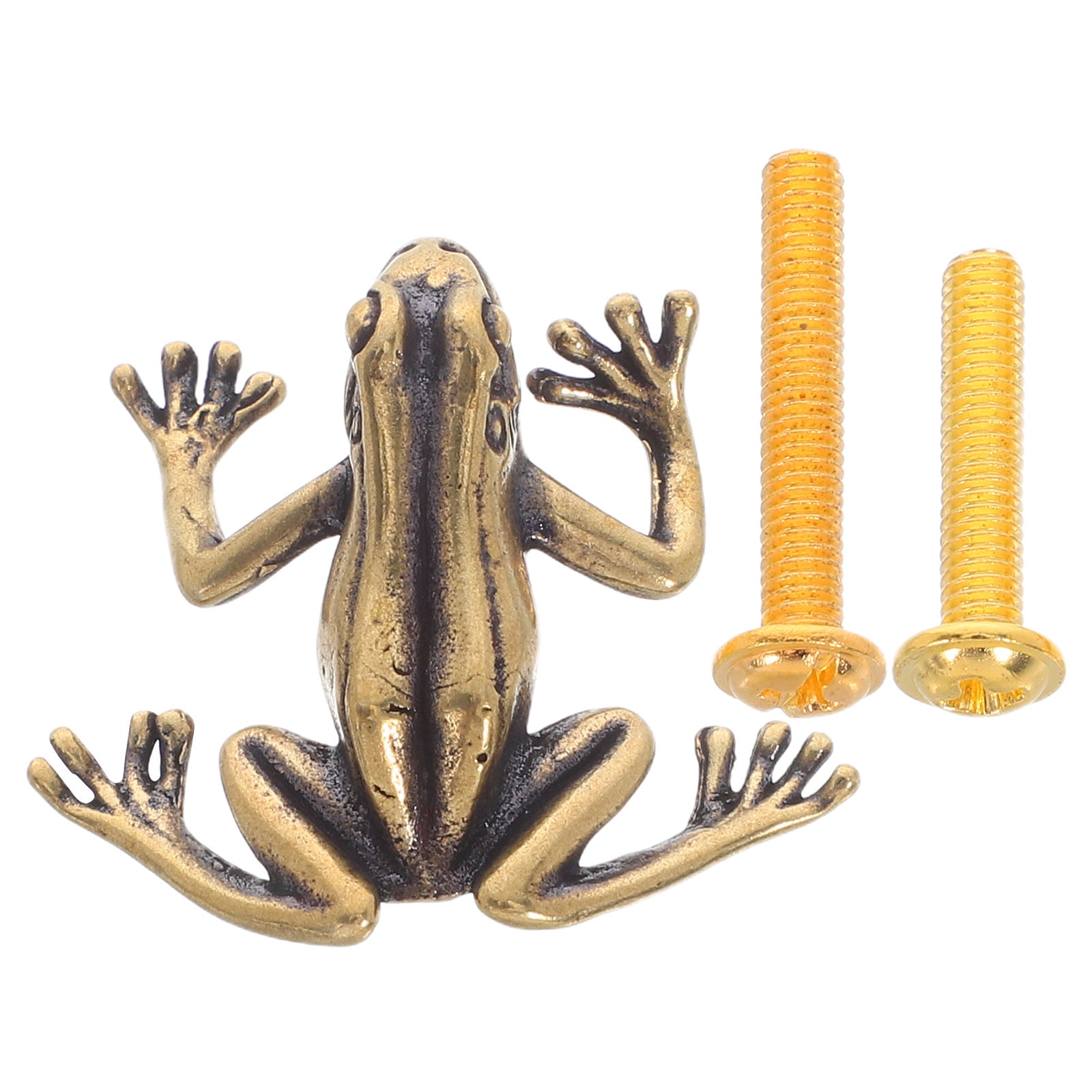 ADDHAT Brass Frog Drawer Pull Light Brown Animal Handle with 3D Design ...