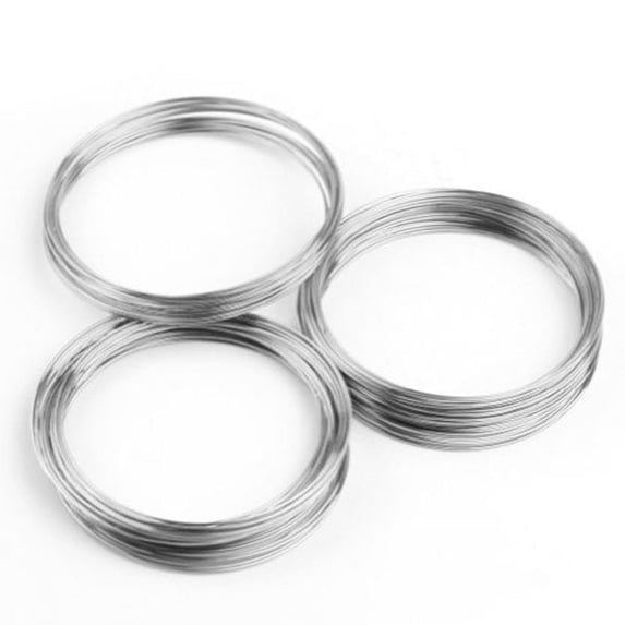 ADDHAT Spiral Wire Bracelet Loops Silver for DIY Beaded and Charm ...