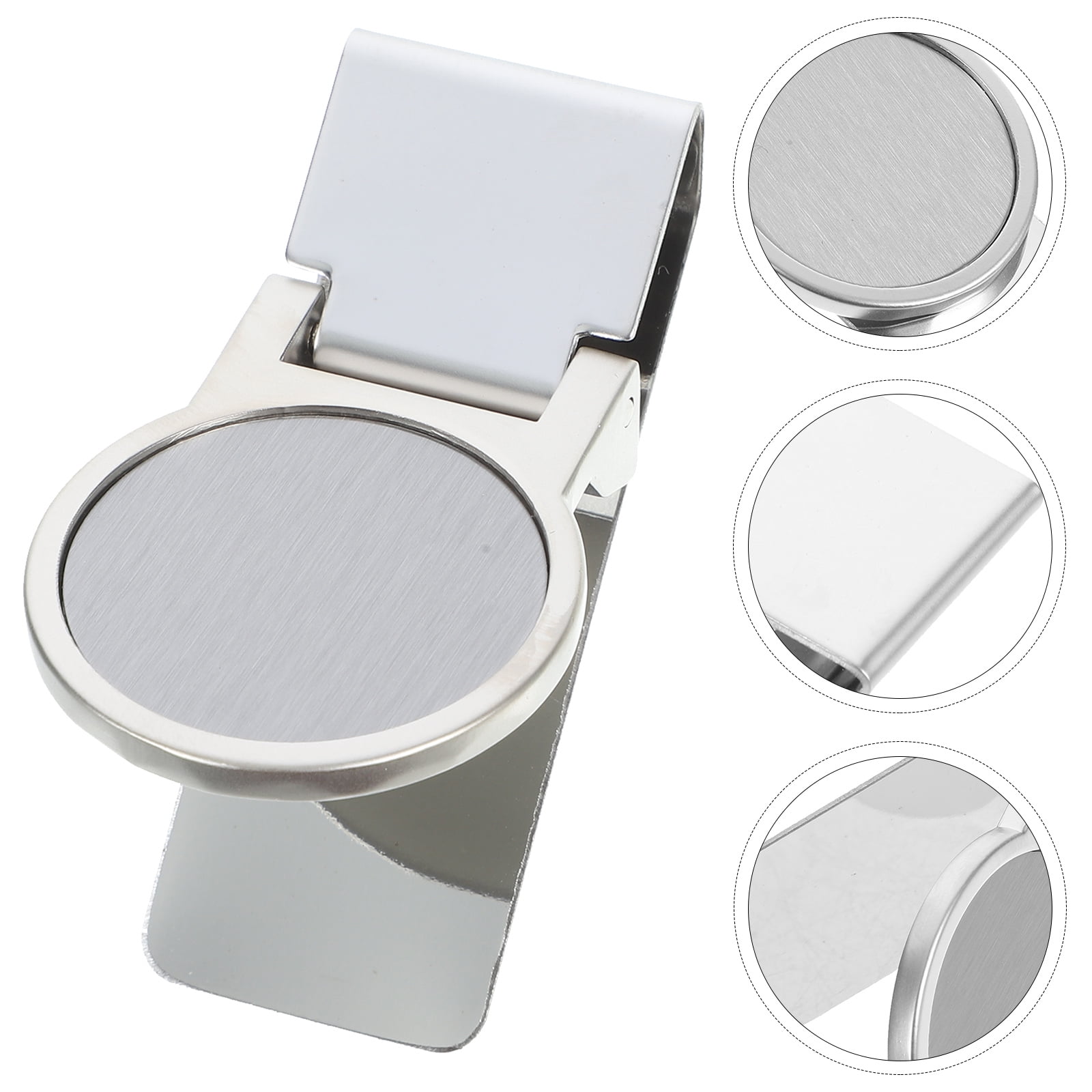 ADDHAT Stainless Steel Money Storage Clamp Set with Round Design for ...
