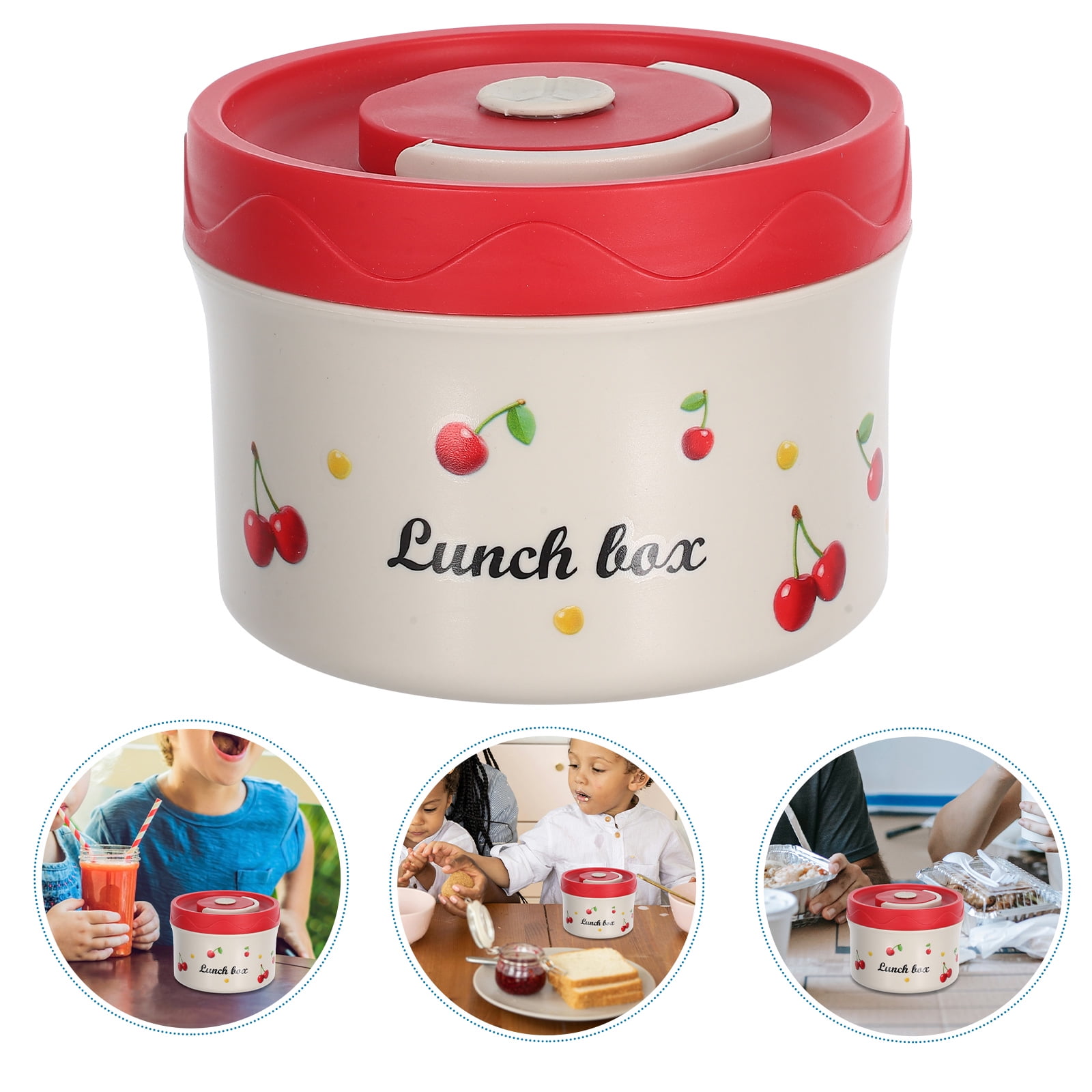 ADDHAT Red Stainless Steel Insulated Food Container for Hot and Cold ...