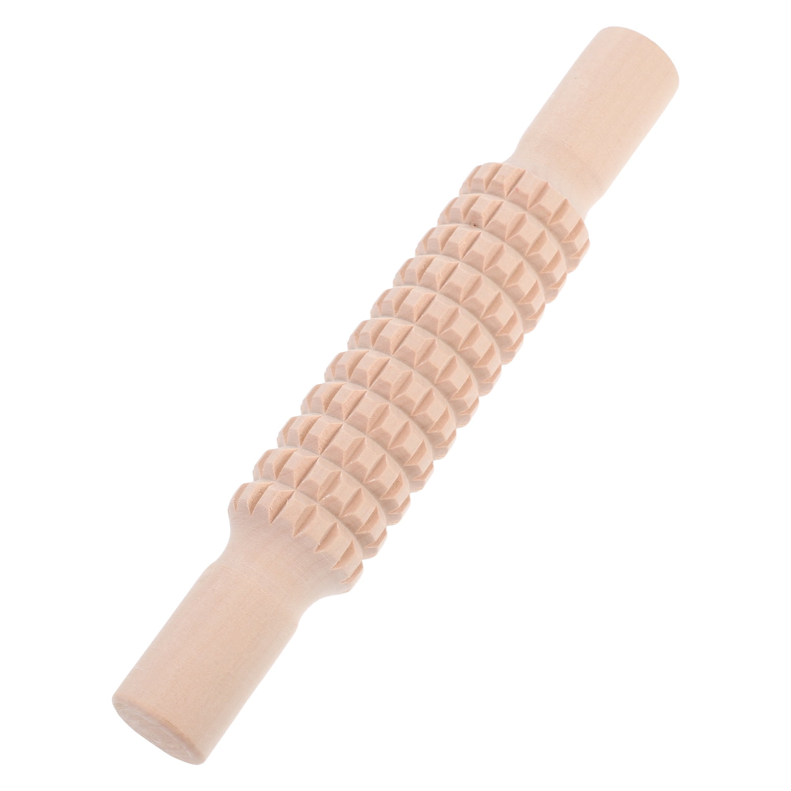 ADDHAT Lattice Design Clay Roller Beige Wood 1Set - Walmart.com