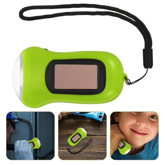 ADDHAT Compact Solar Hand Crank Flashlight, Dual Charging, Lightweight ...