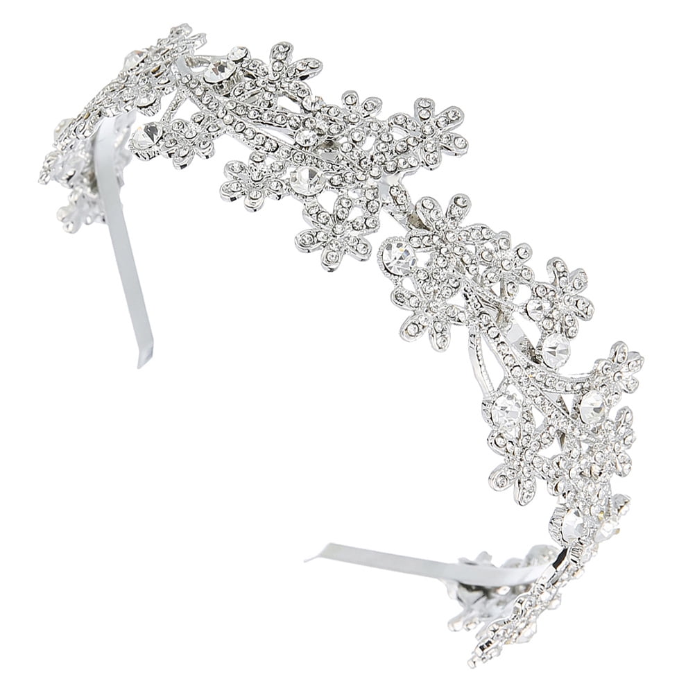 ADDHAT Rhinestone Headpiece 1Pcs Head Band With Flower Shape For Brides ...