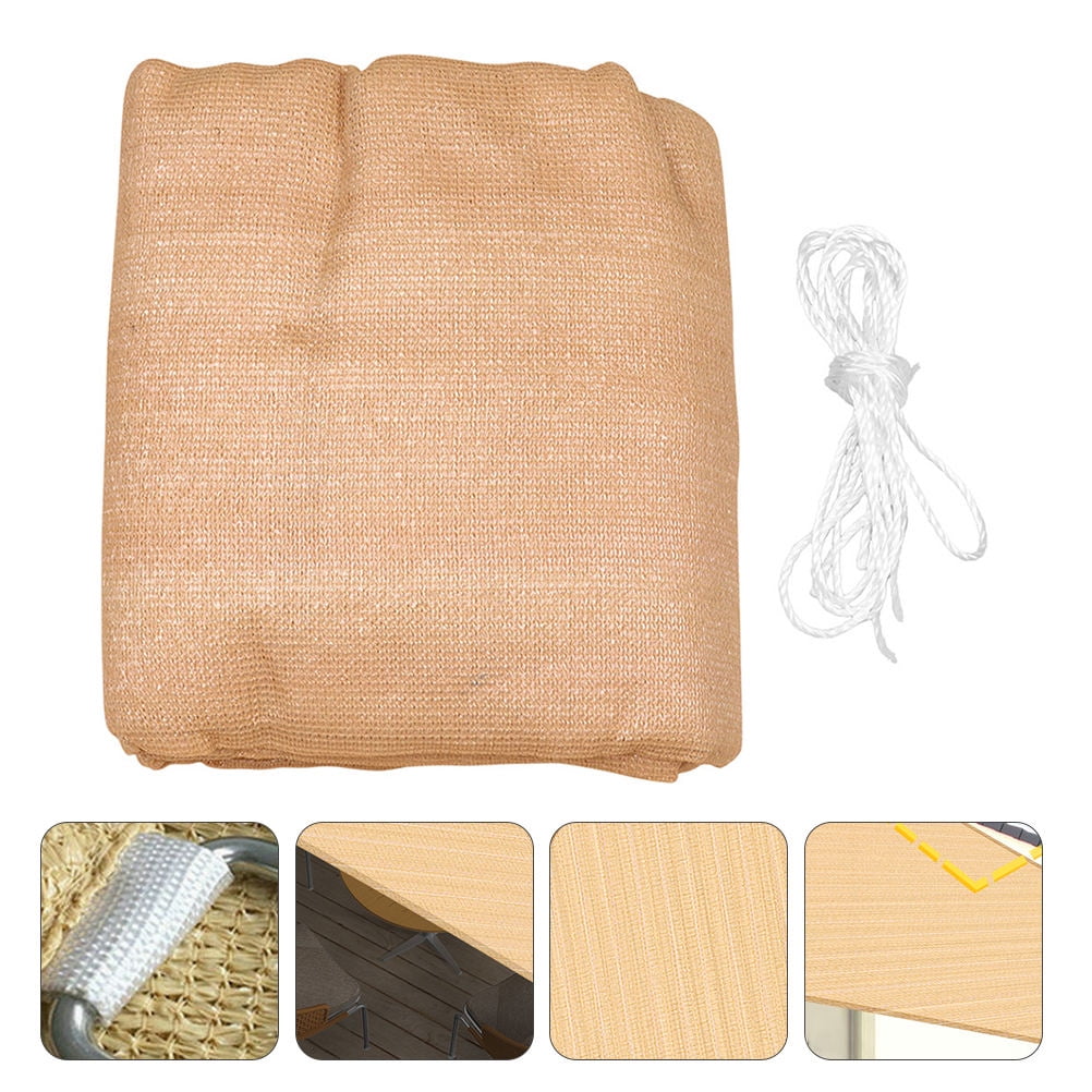 ADDHAT Beige Hdpe Triangle Sunshade Net for Outdoor Patio and Garden ...