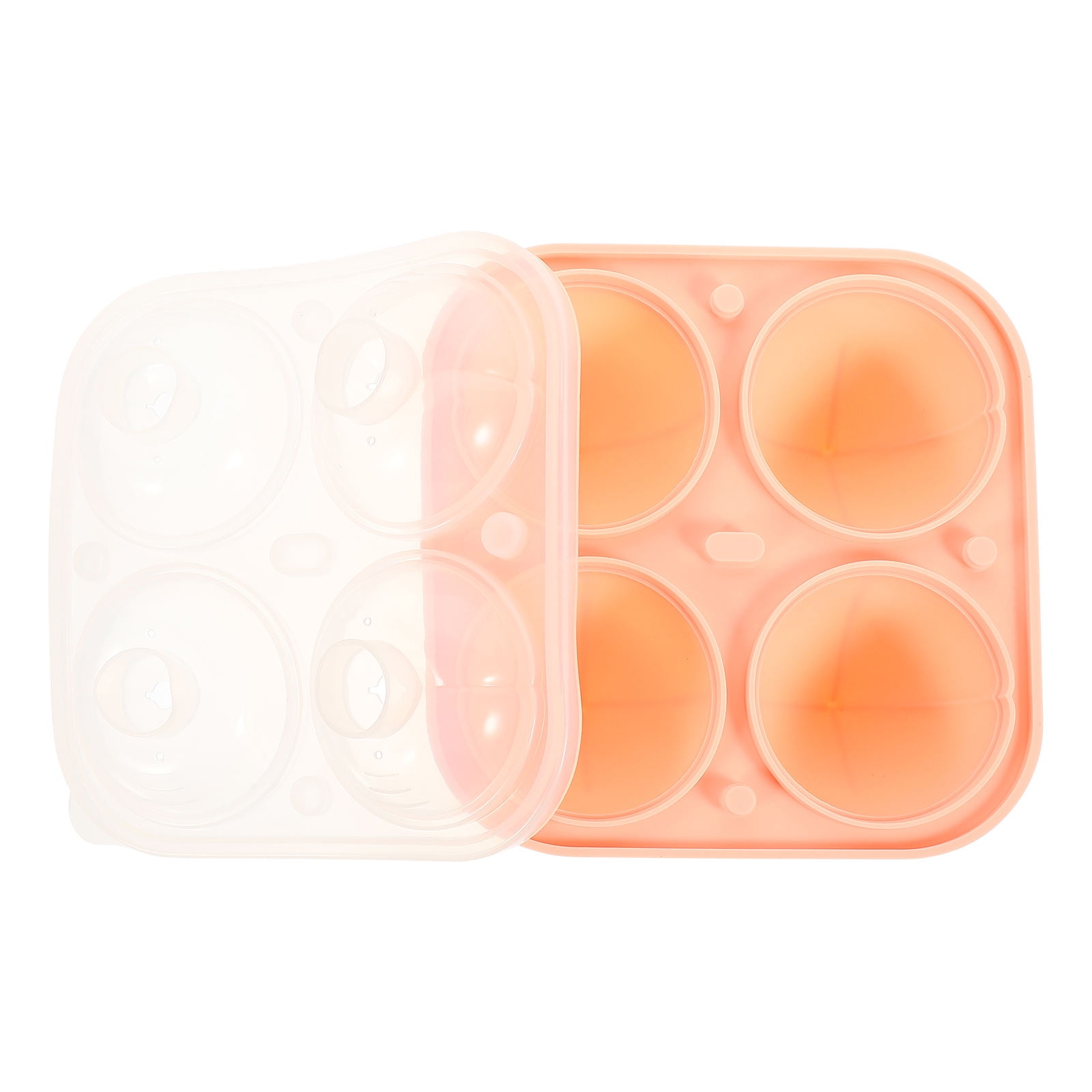 ADDHAT Silicone Peach Shape Ice Tray for Freezer Home Use Easy to ...