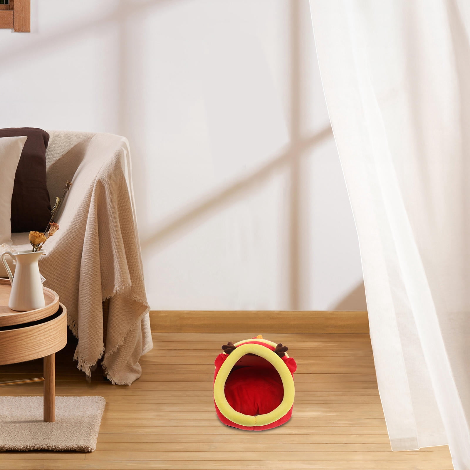 ADDHAT Warm Fabric Small Pet Bed Cozy Hamster Nest Suitable for Rabbits ...