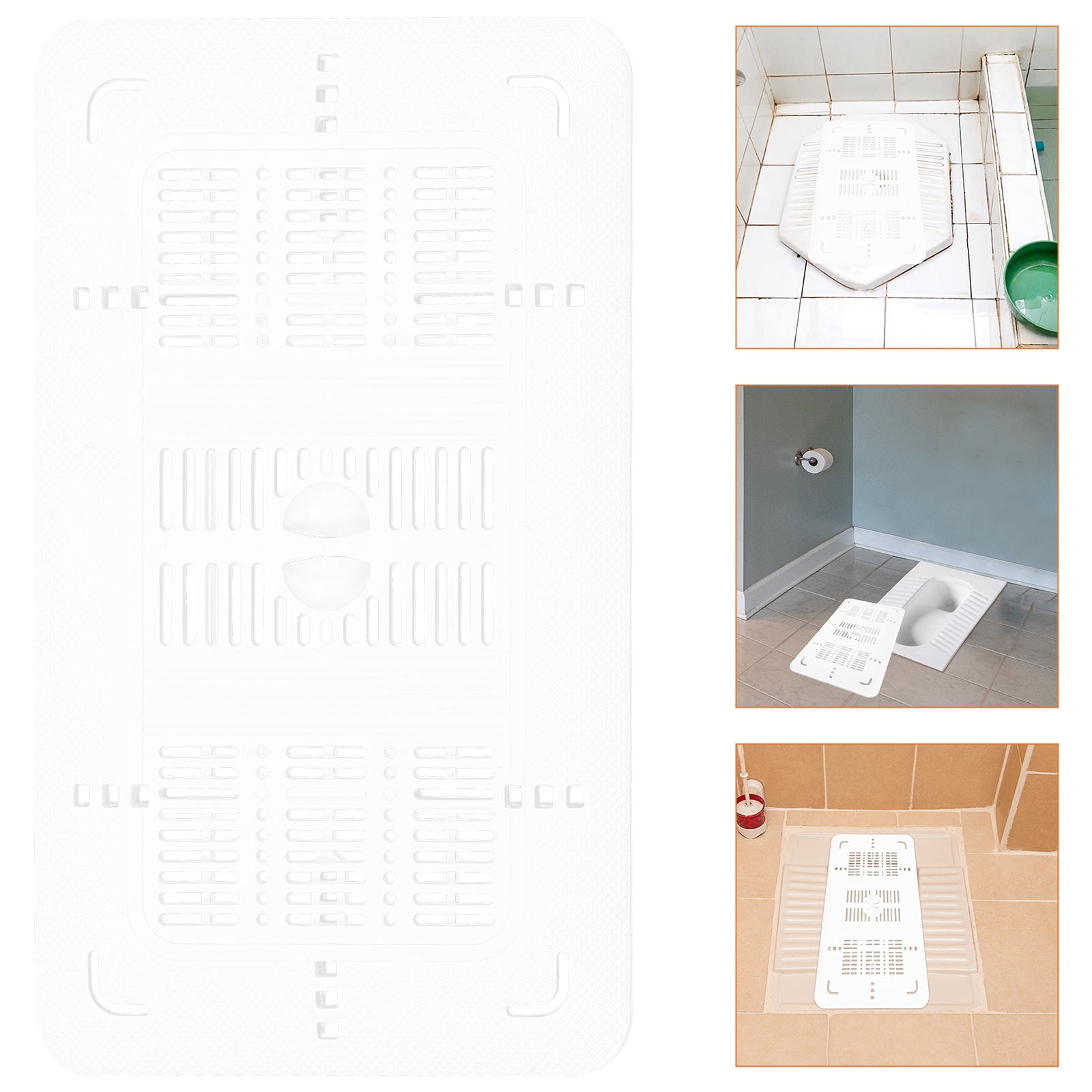 ADDHAT White ABS Plastic Toilet Seat Cover with Odor Prevention and ...