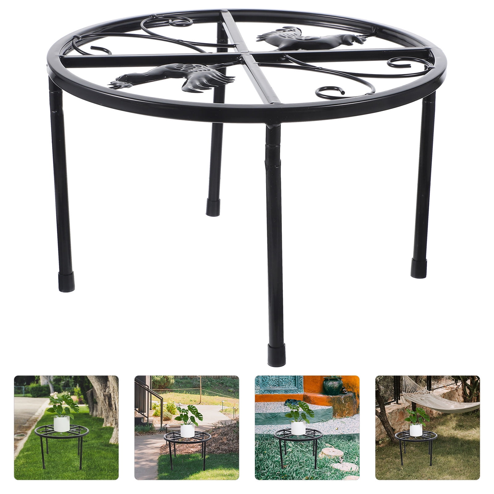 ADDHAT Durable Black Metal Plant Holder Stand for Indoor Plant Display ...