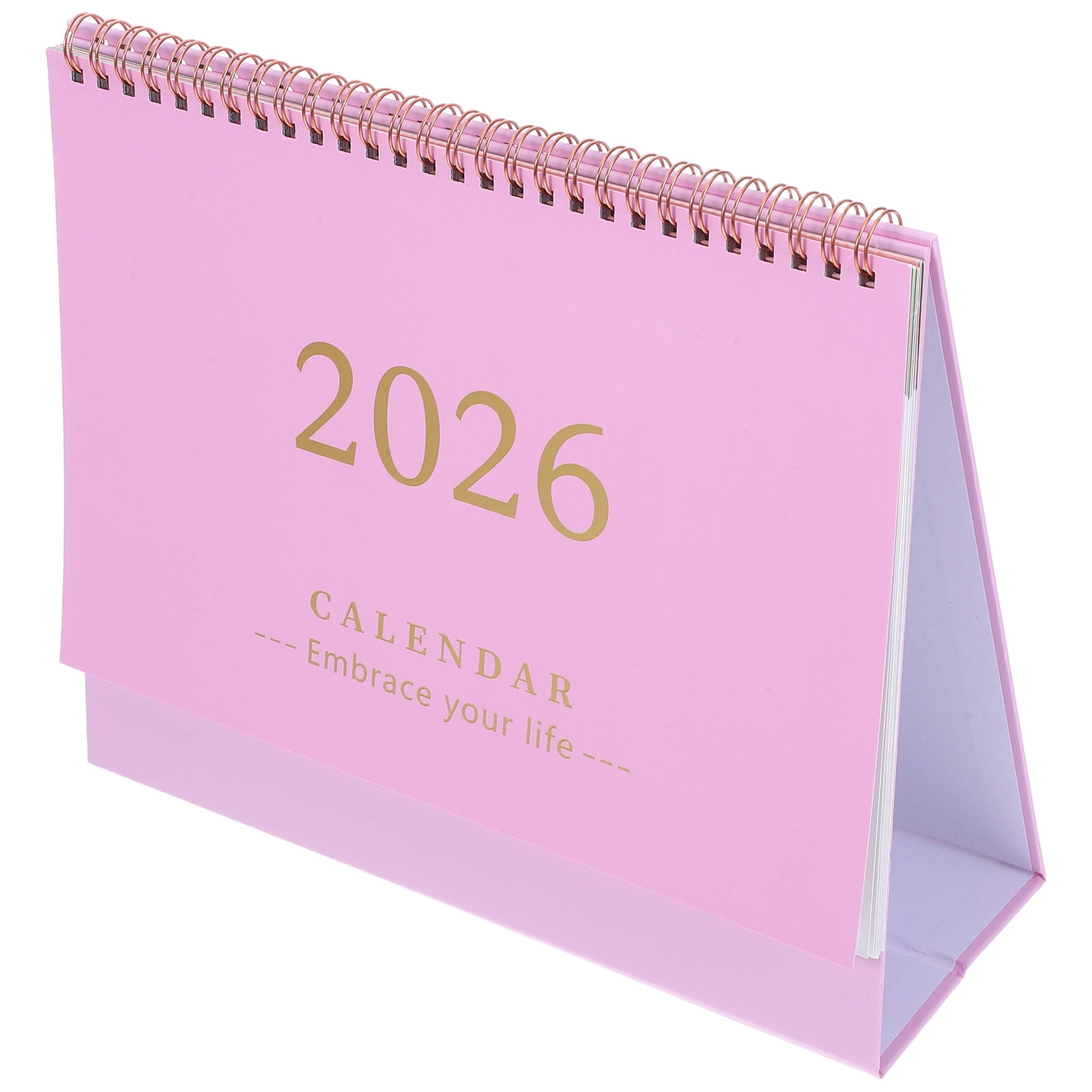 ADDHAT Flip Calendar for Desk 2026 Academic Year Desk Calendar Pink for ...