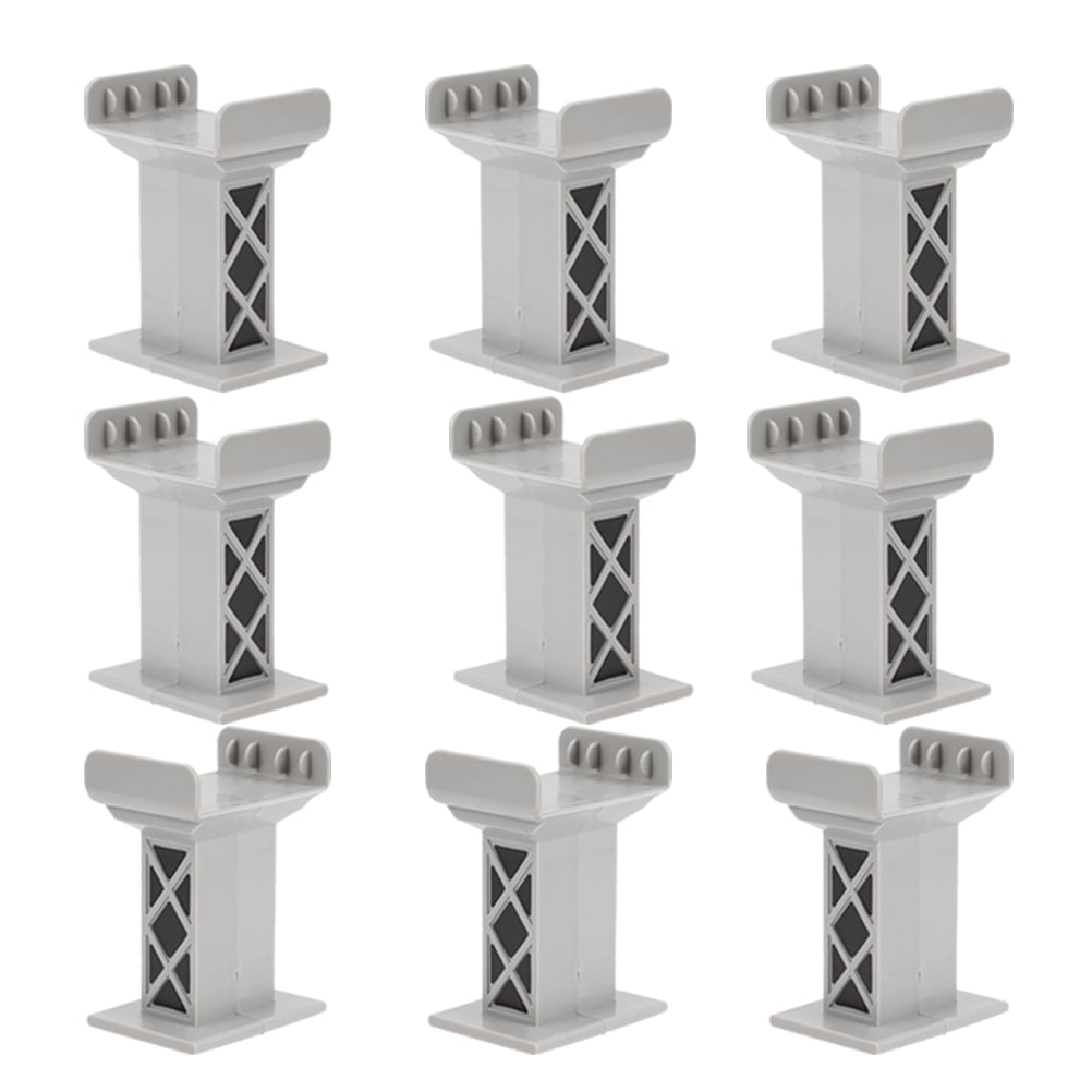 ADDHAT Train Track Bridge Pier with 9Pcs Support Risers for Kids ...