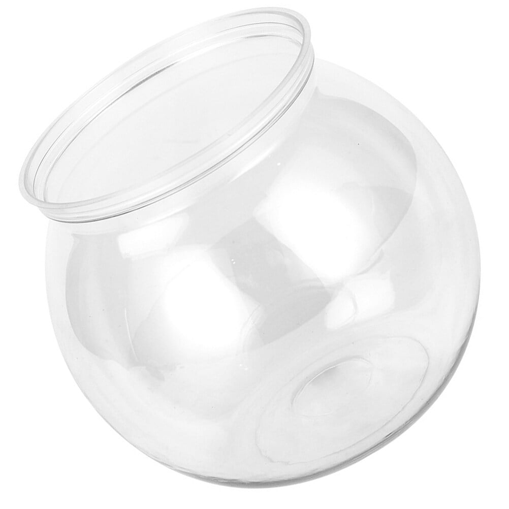 ADDHAT Transparent Small Fish Tank Round Design for Home Owners 1Set ...