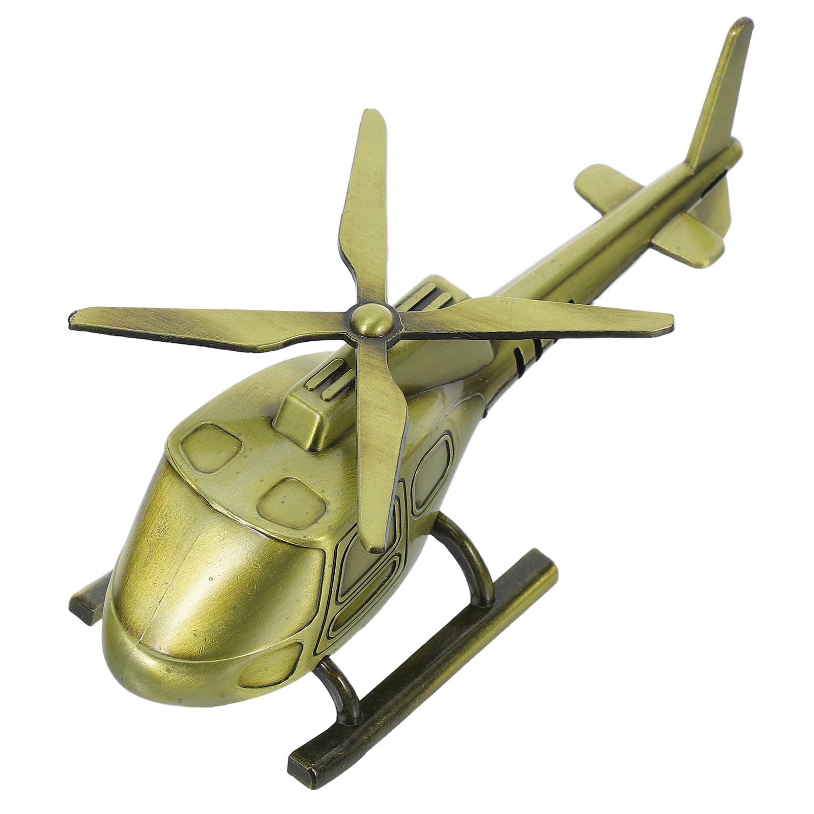 ADDHAT Collectible Metal Helicopter Model Golden Fine Craftsmanship ...