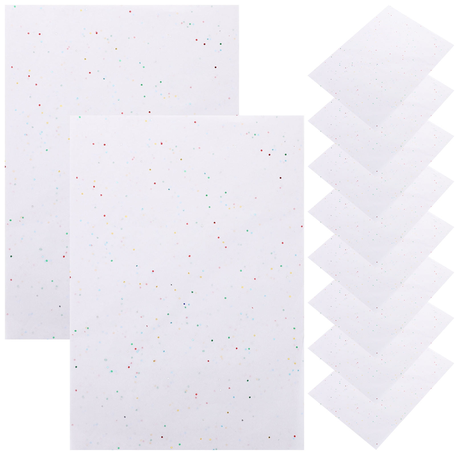 ADDHAT White Glitter Tissue Paper 100Pcs for Holiday and Wedding ...