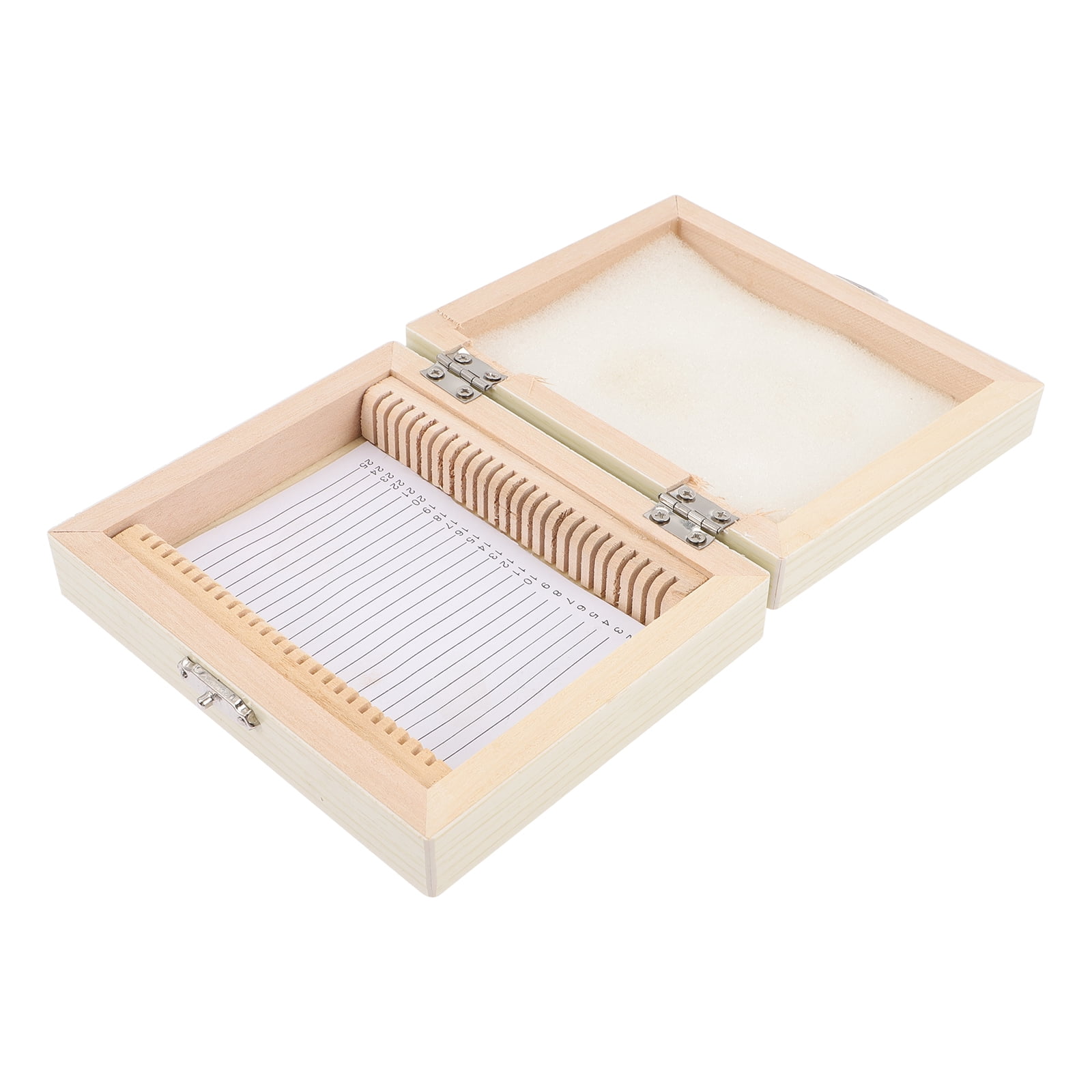ADDHAT Beige Wooden Microscope Slide Case Holders for Secure and ...