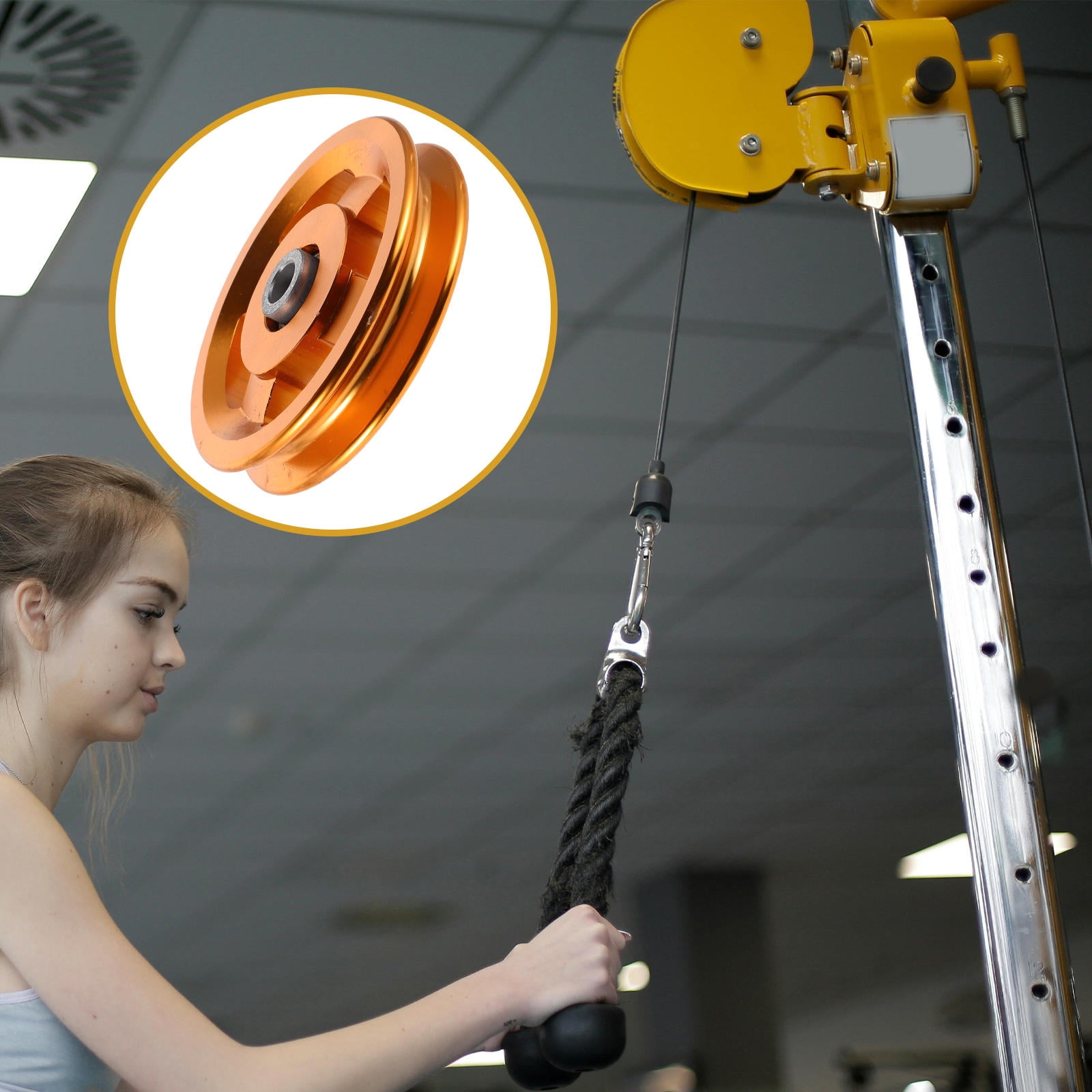 ADDHAT Compact Aluminum Pulley for Gym Workouts Weather Resistant ...