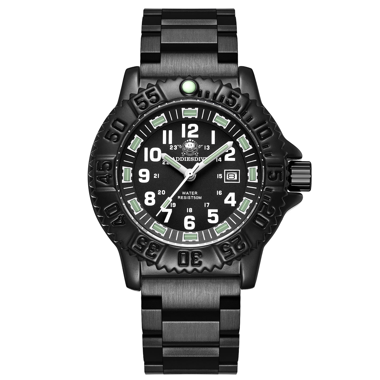 ADDIESDIVE, Men's Military Watch, 44mm, 50M Waterproof Quartz - Walmart.com