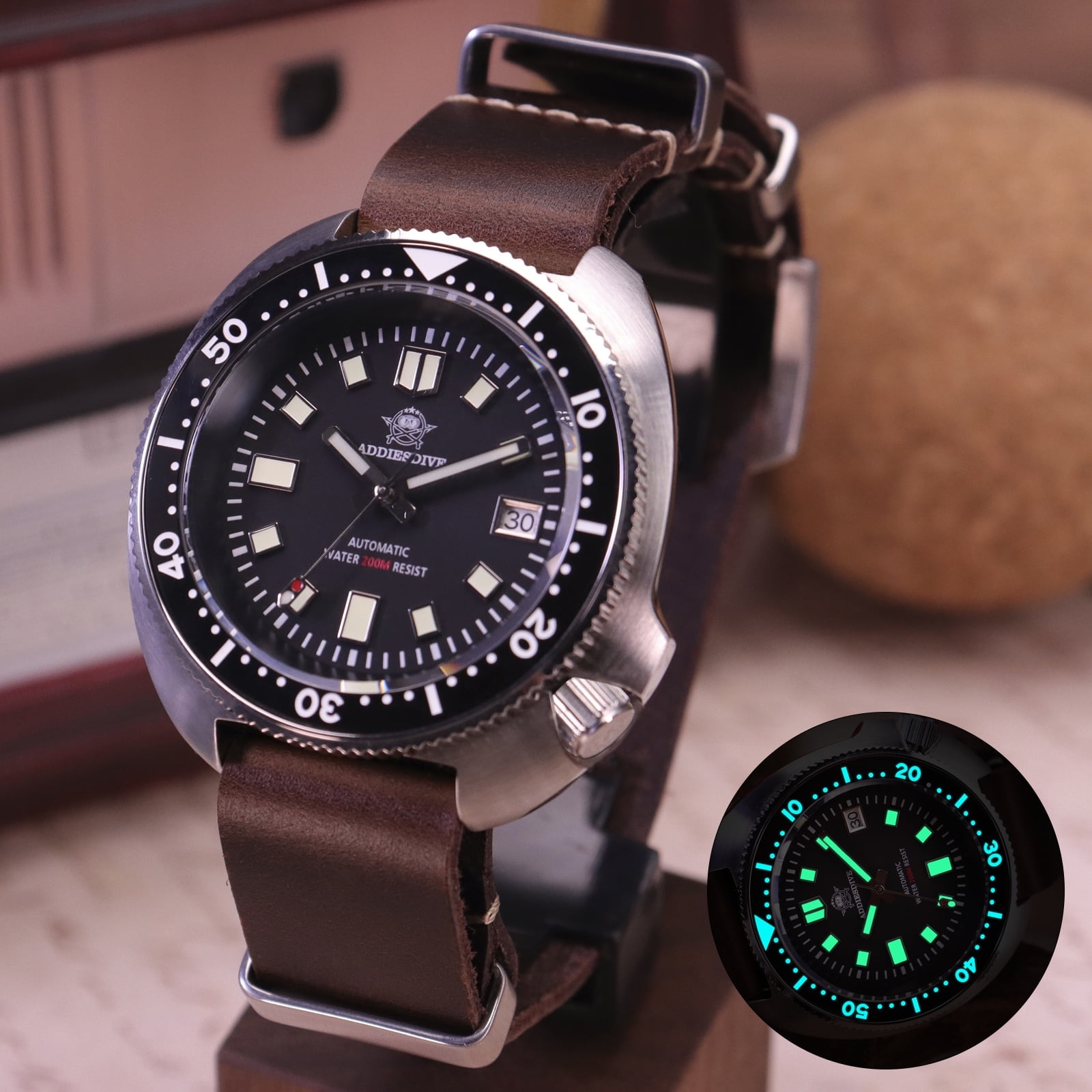 ADDIESDIVE Men's Automatic Dive Watch with Sapphire Crystal & Ceramic ...