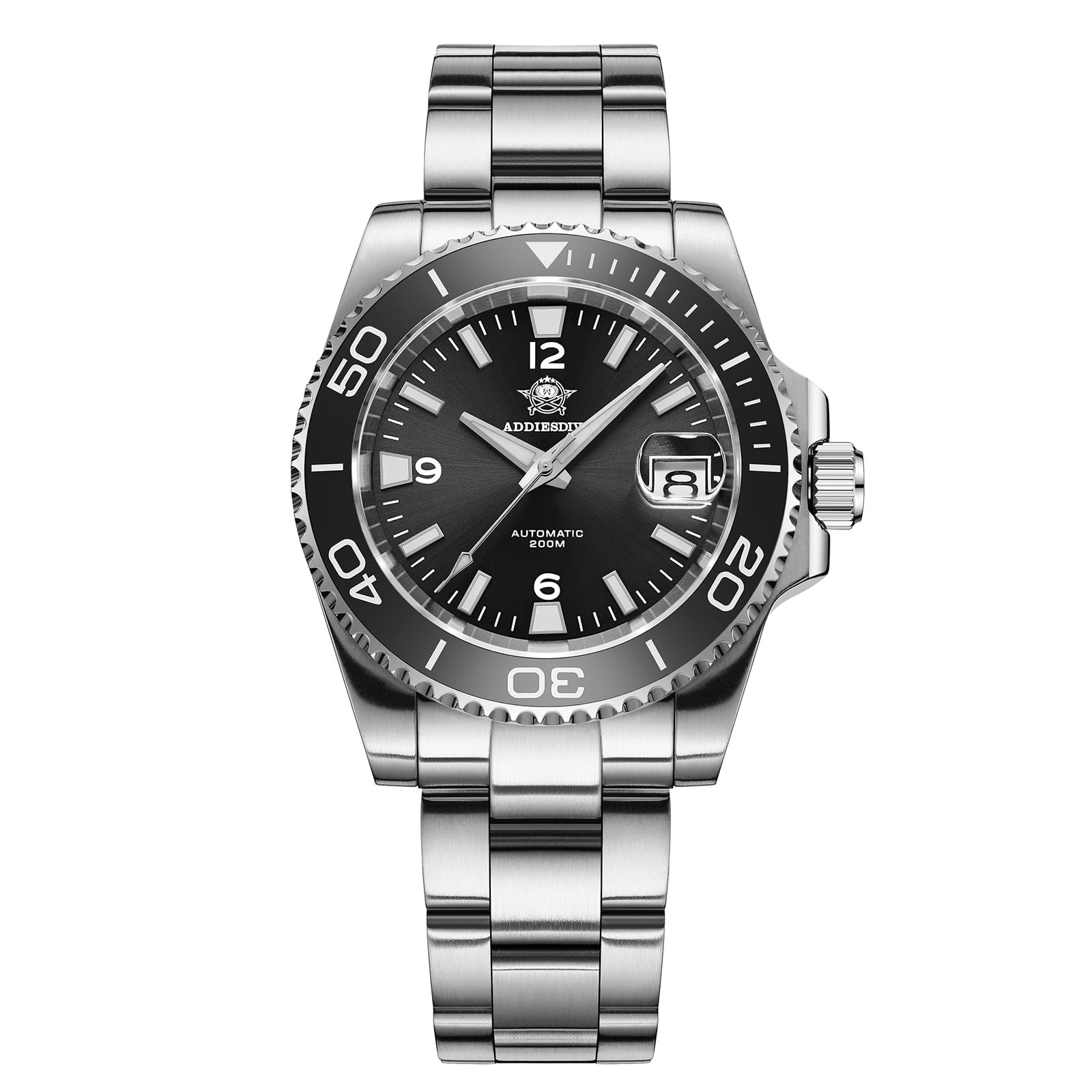 ADDIESDIVE Men's Automatic Diver Watch 200M Waterproof, Japanese ...