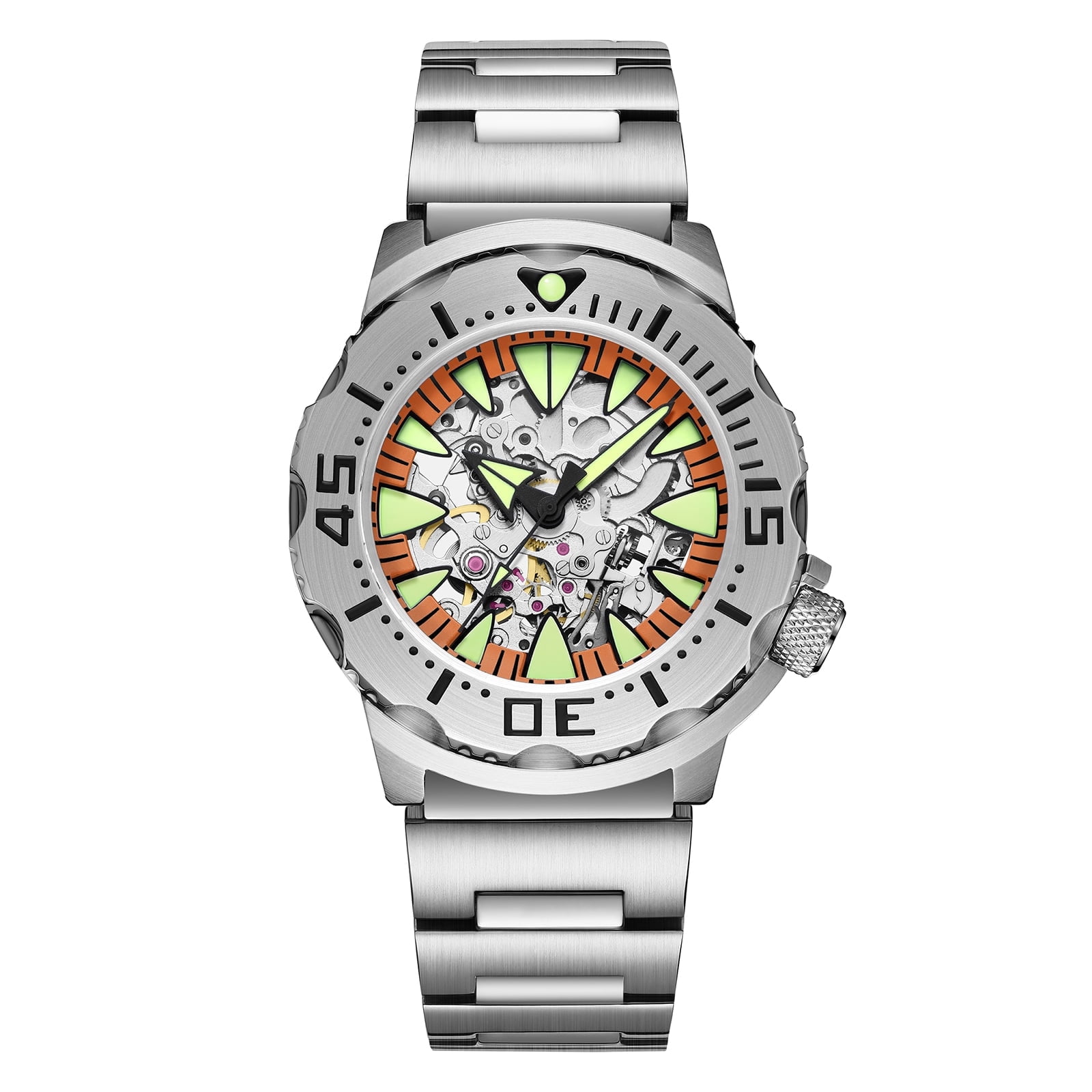 ADDIESDIVE Men's Automatic Watch Dive 200M Waterproof, Luxury Skeleton ...