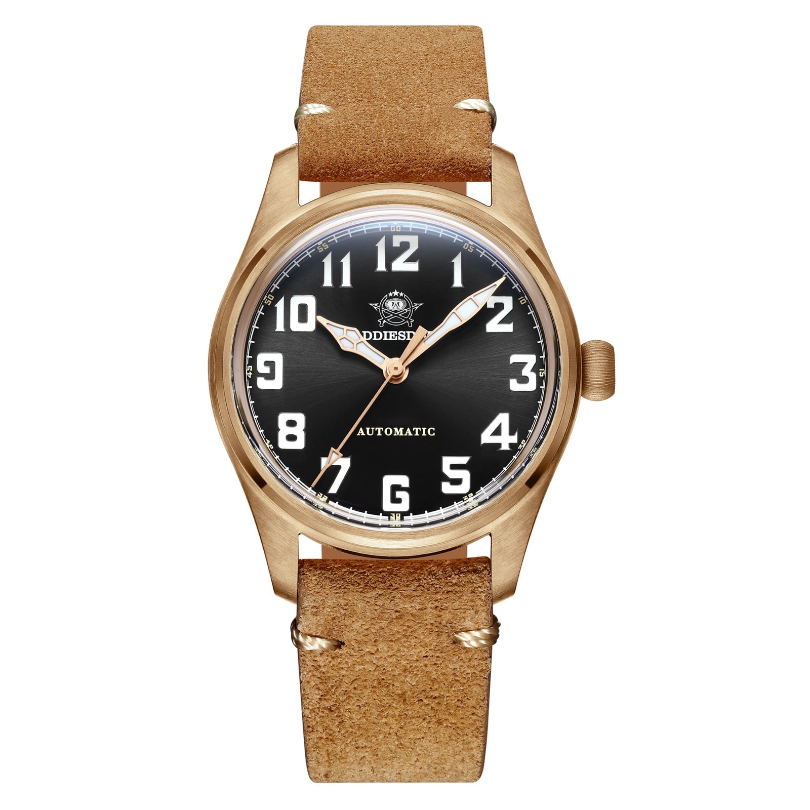 ADDIESDIVE Men's Vintage Bronze Automatic Watch, 200m Dive Watch with ...
