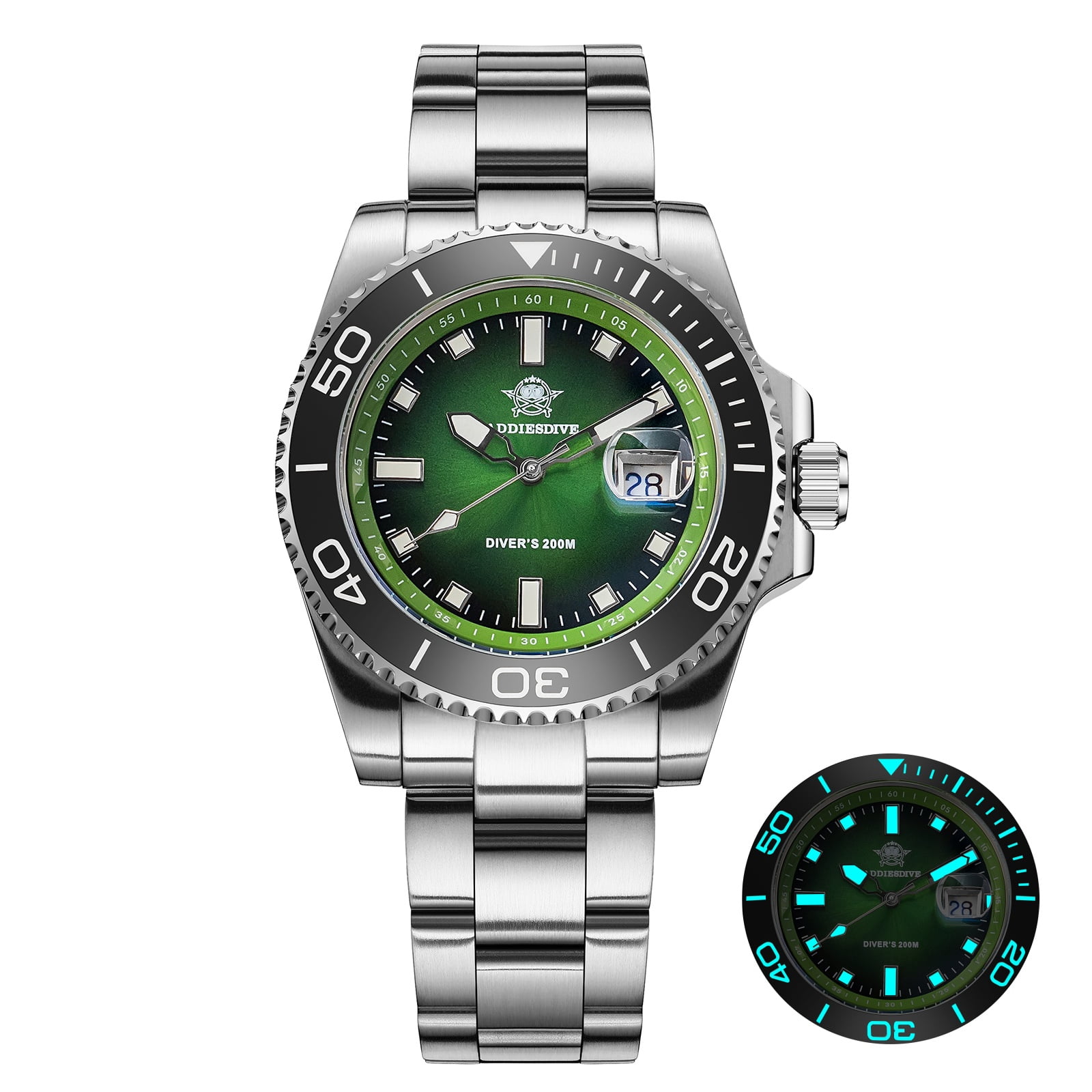 ADDIESDIVE Men's Watch Dive Watch with Ceramic Bezel, 316L Stainless ...