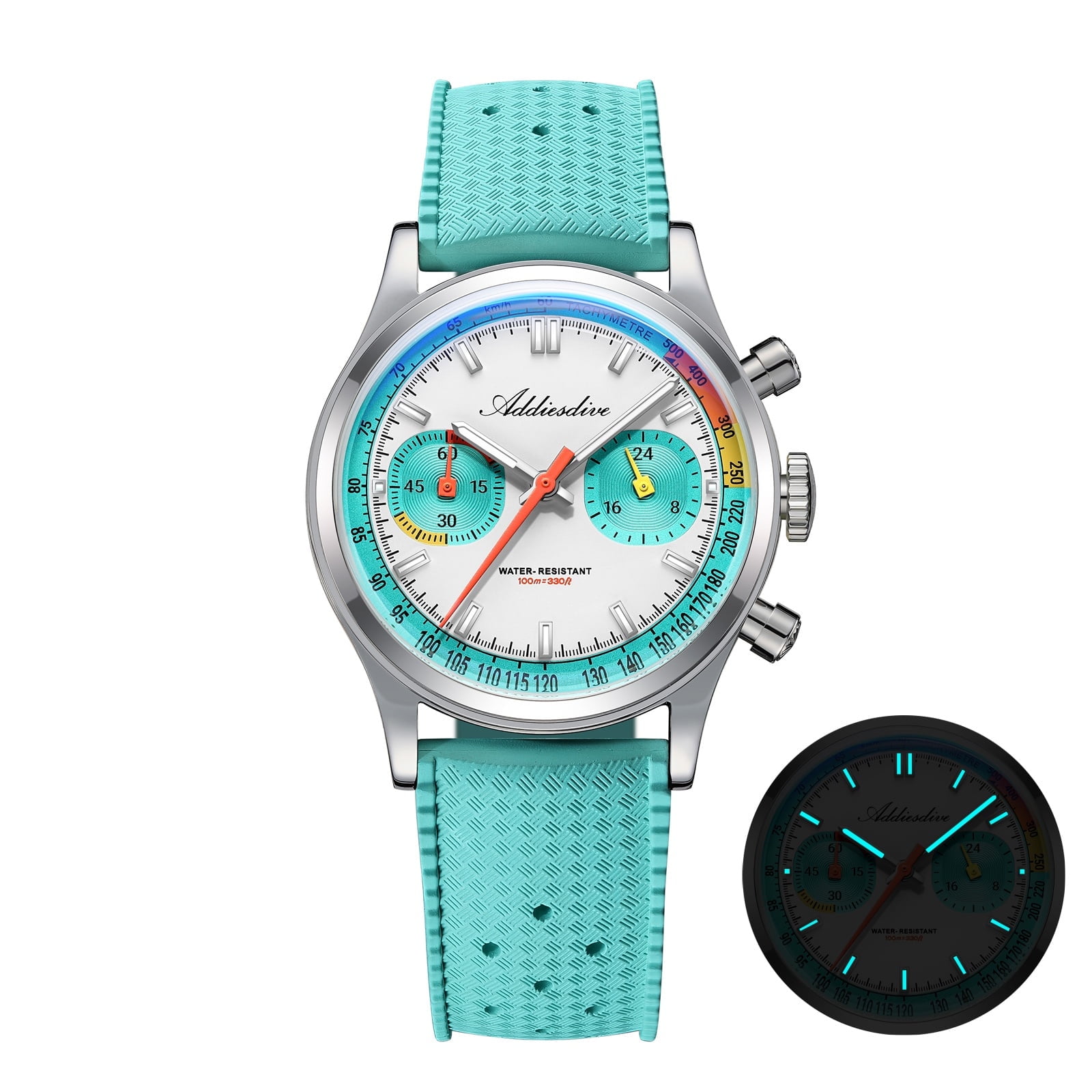 ADDIESDIVE Men's Watch with Japanese VK64 Mech-Quartz Movement, Luxury ...
