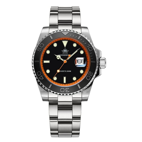 ADDIESDIVE Men's Watch Stainless Steel Analog Quartz Watch with Ceramic ...