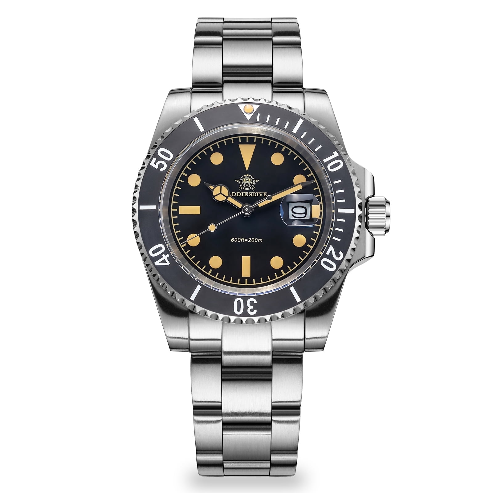 ADDIESDIVE Professional Diver Watch for Men 200M Waterproof, Ceramic ...