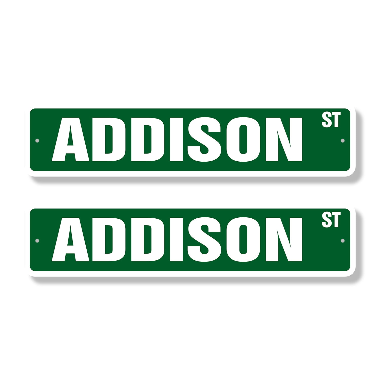 ADDISON Classic Street Sign (2 Pack) Childrens Name Room Sign Road Sign ...
